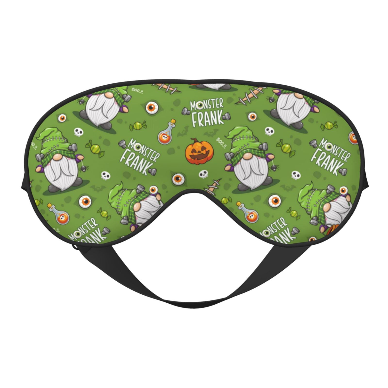 Uemuo Halloween Monster Gnome Pattern Sleep Eye Mask - Light Blocking ...
