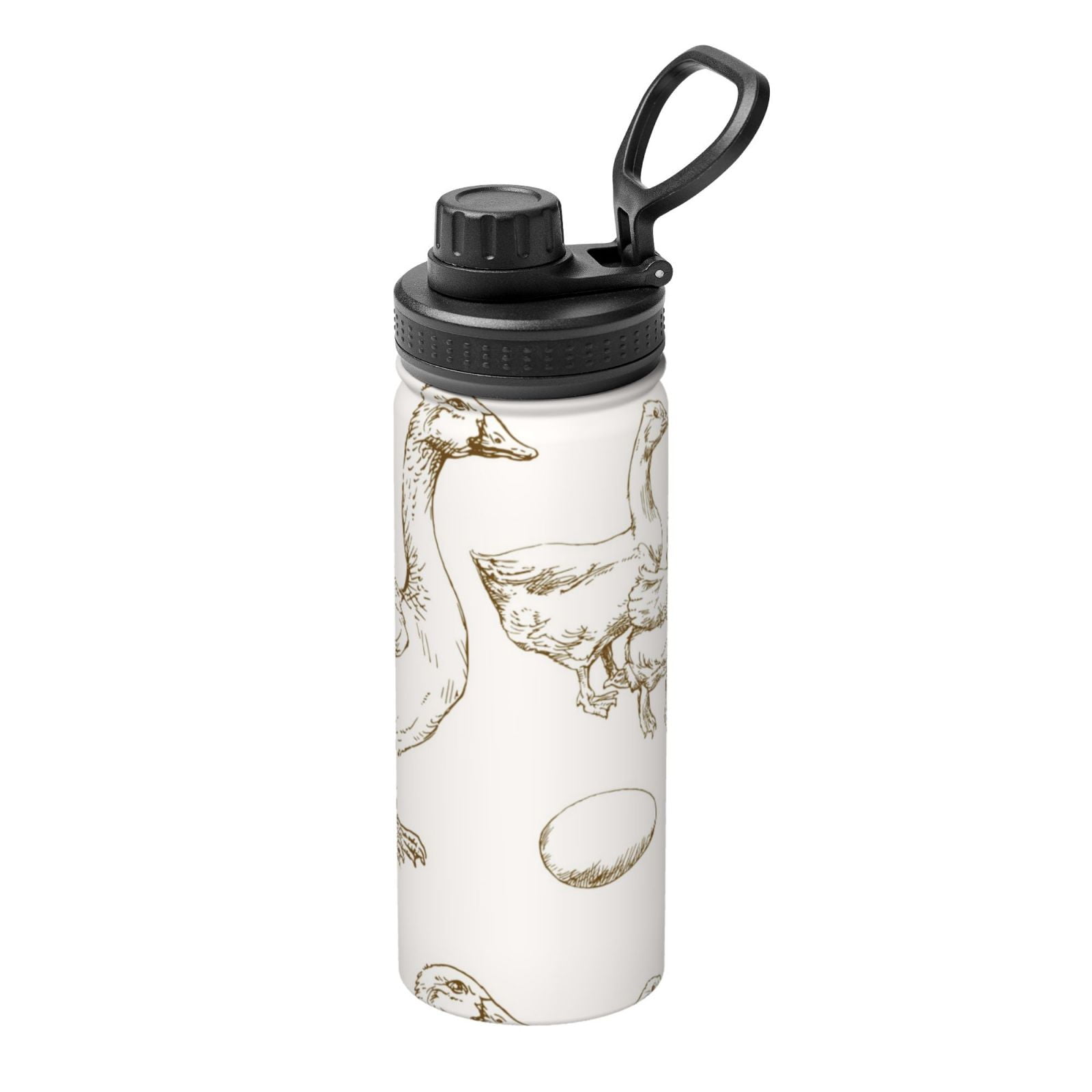 Uemuo Hand Drawn Goose 18OZ Insulated Kettle, Sports Water Bottle ...