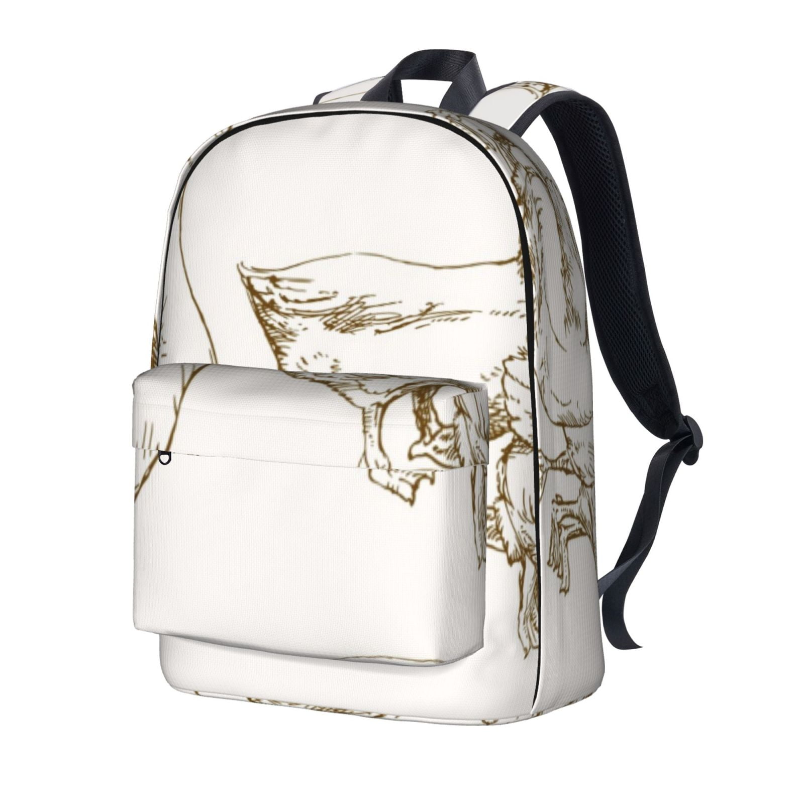 Uemuo Hand Drawn Goose Pattern Backpack for Work and Travel - Durable ...