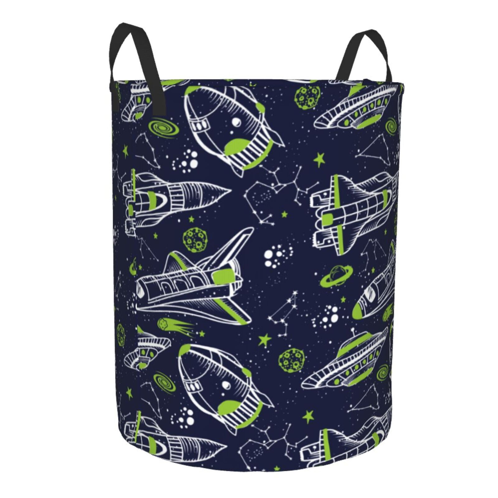 Uemuo Hand Drawn Rockets Pattern Circular Laundry Hamper Basket with ...