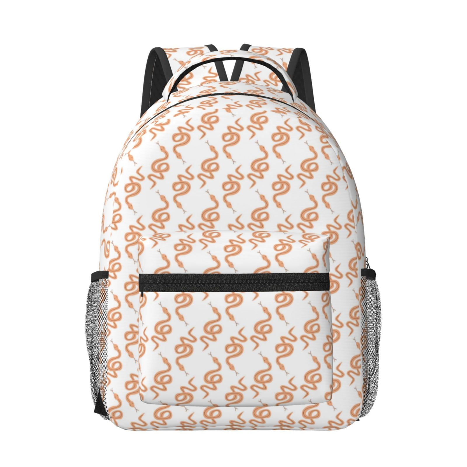 Uemuo Hand Drawn Snake Printed Student Durable Water-resistant Backpack ...