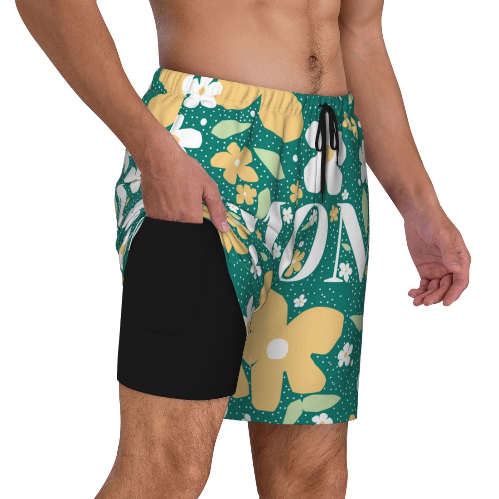 Uemuo Happy Mother S Day1 Pattern Mens Swim Trunks Quick Dry Board