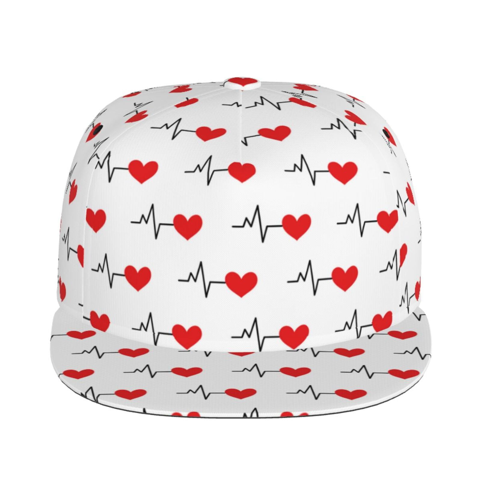 Uemuo Heartbeat Symbol Pattern Women's Baseball Cap,Straight Brim Hat ...