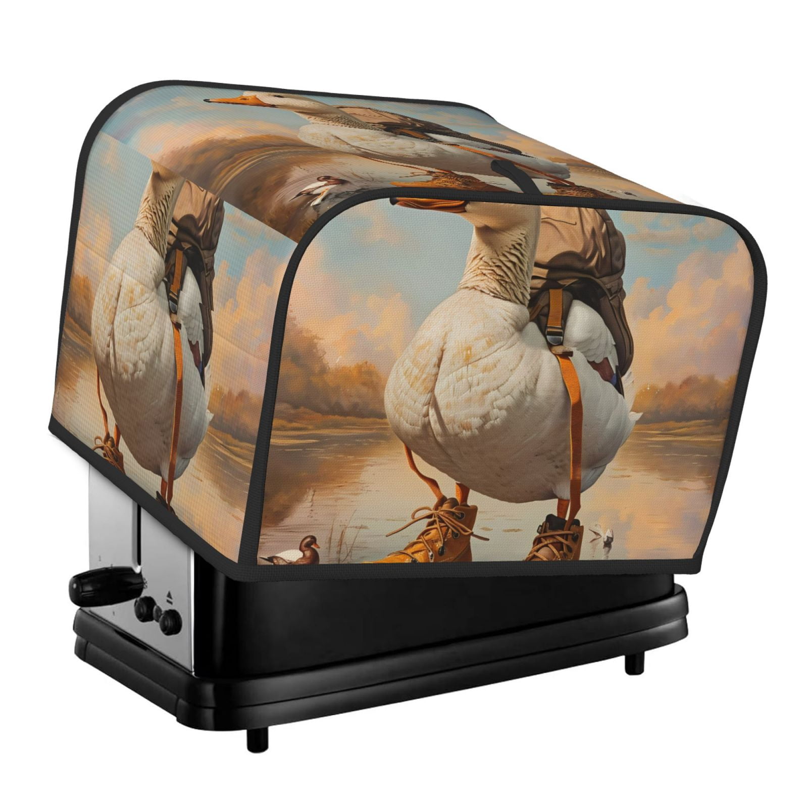 Uemuo Hiking Duck Print Toaster Cover 4 Slice, Small Kitchen Appliance ...