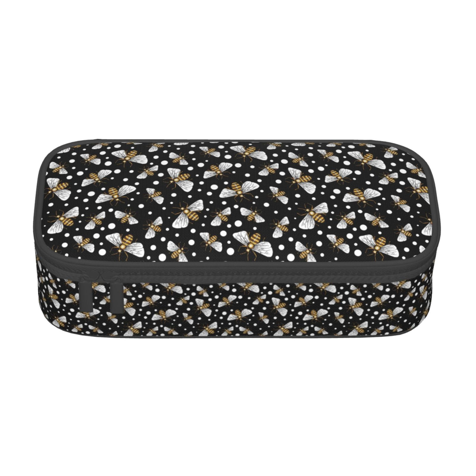 Uemuo Honey Bees at Night Printed Large Pencil Case, Big Capacity ...