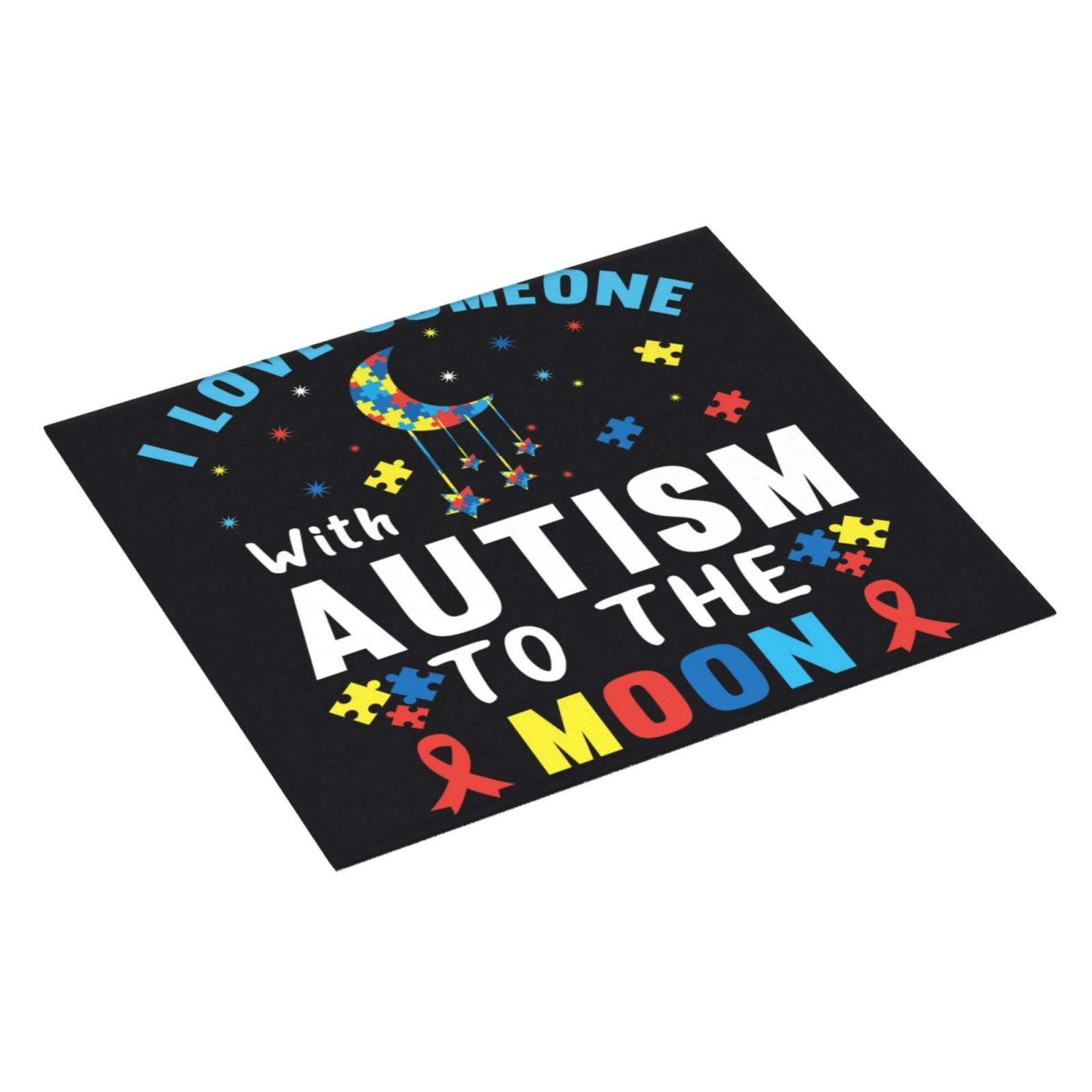 Uemuo I Love With Autism To The Moon And Back Pattern Dish Drying Mat ...