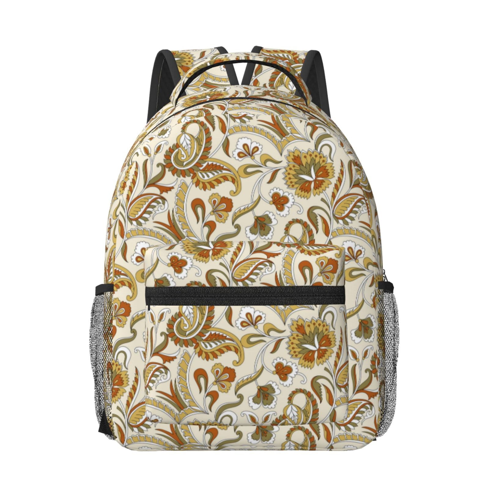 Uemuo Indian Paisley Printed Student Durable Water-resistant Backpack ...