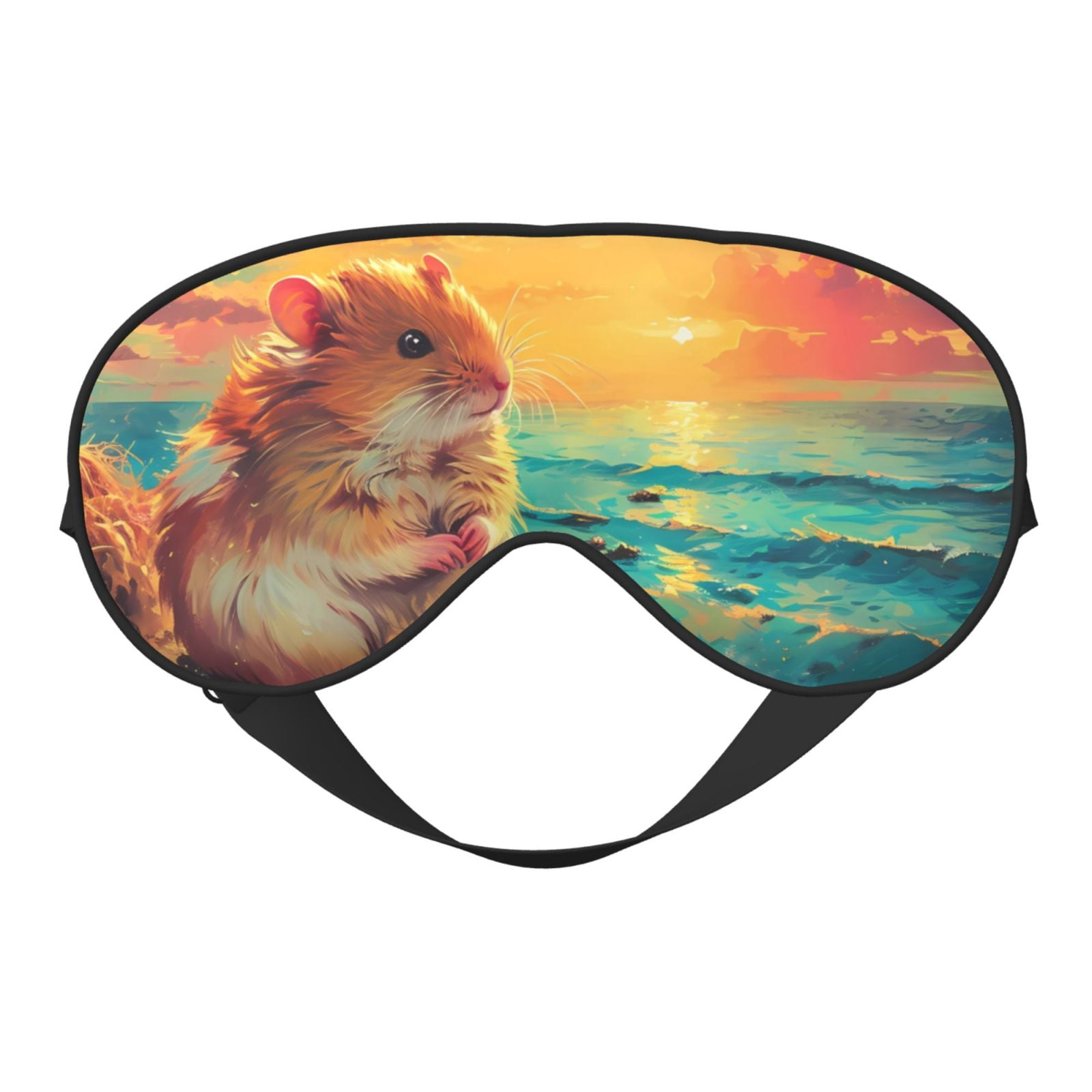 Uemuo Island Beach Guinea Pig Pattern Sleep Eye Mask - Light Blocking ...