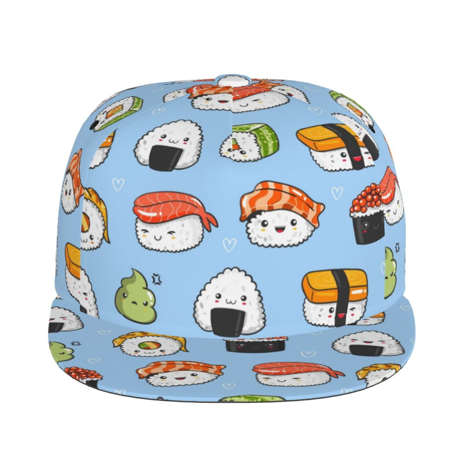 Uemuo Kawaii Sushi Pattern Women's Baseball Cap,Straight Brim Hat,Golf ...