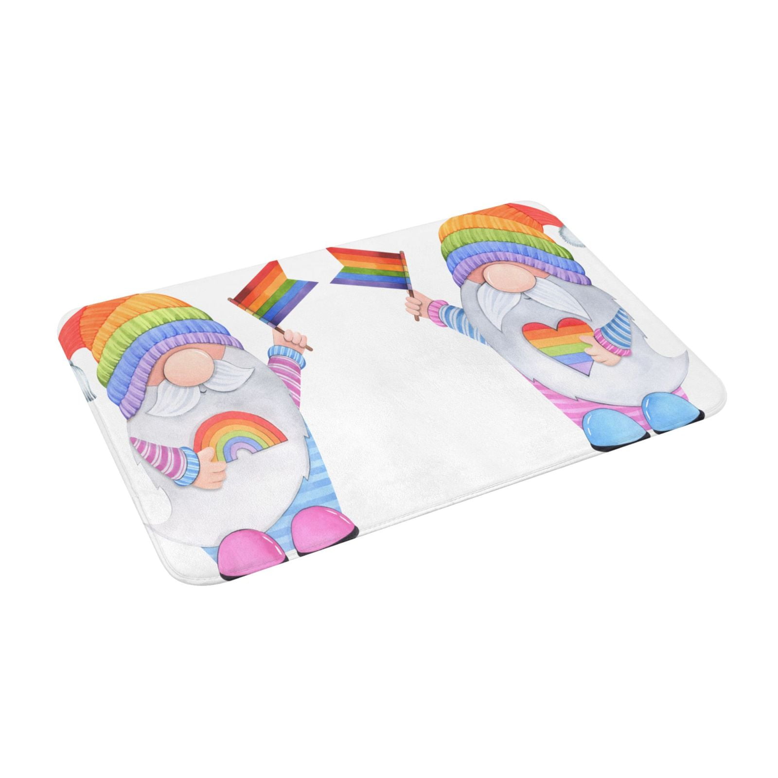 Uemuo LGBT Gnomes Printed Door Mat Indoor Doormat 16"x24",Front Back ...