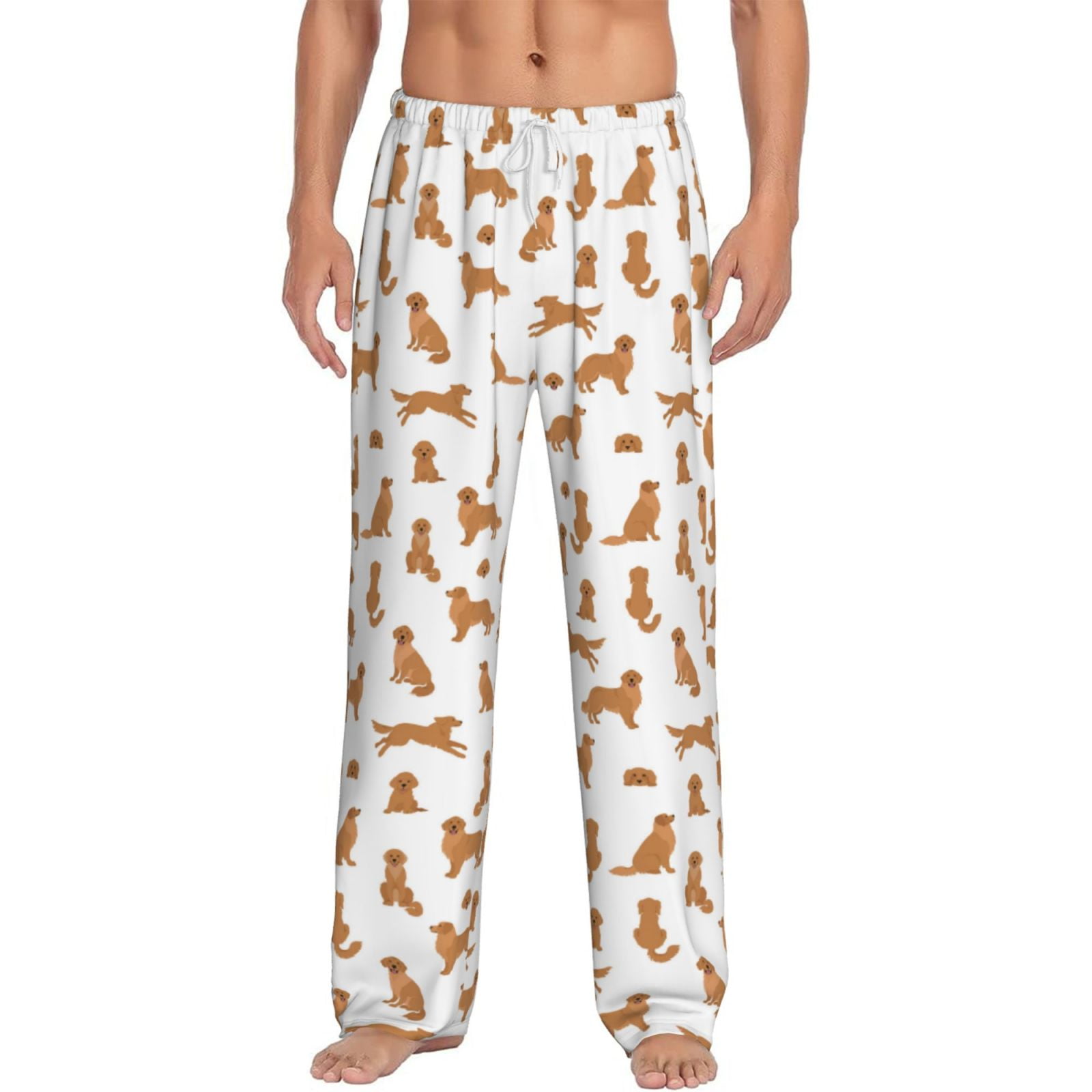 Uemuo Labrador Retriever Dog Pattern Men's Wide Leg Palazzo Lounge ...