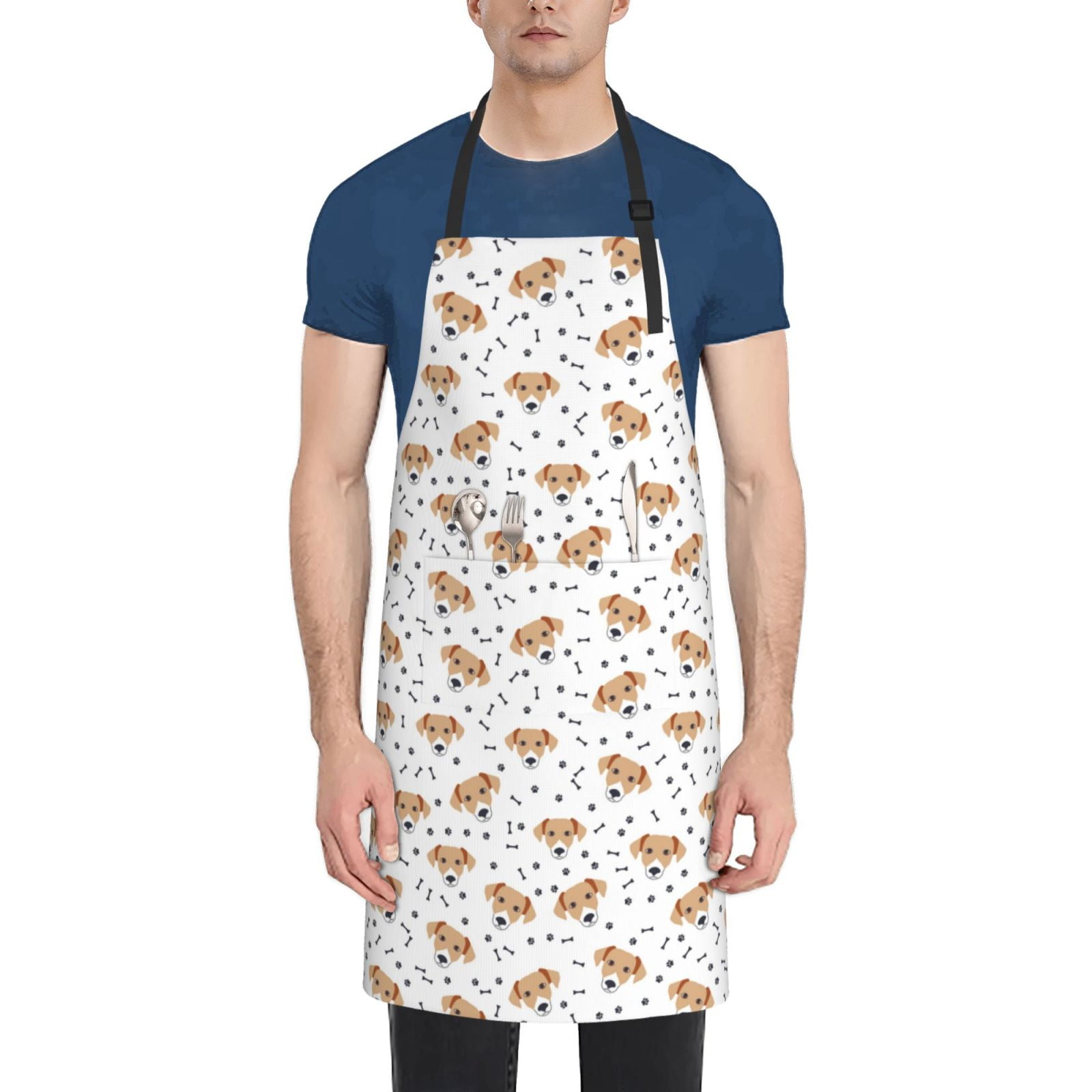 Uemuo Labrador Retriever Dog Pattern Waterproof Apron Adjustable ...
