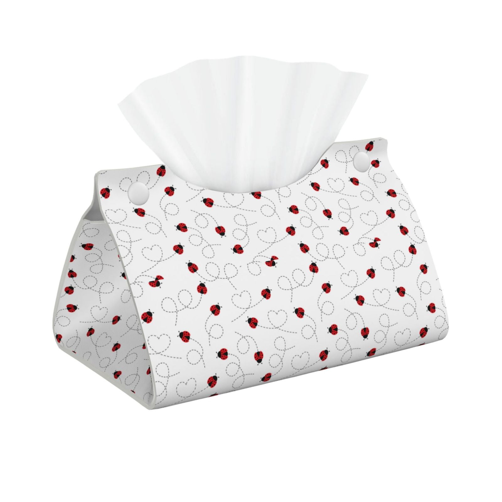 Uemuo Ladybugs Flying On Dotted Route Pattern Tissue Box Cover Holder ...
