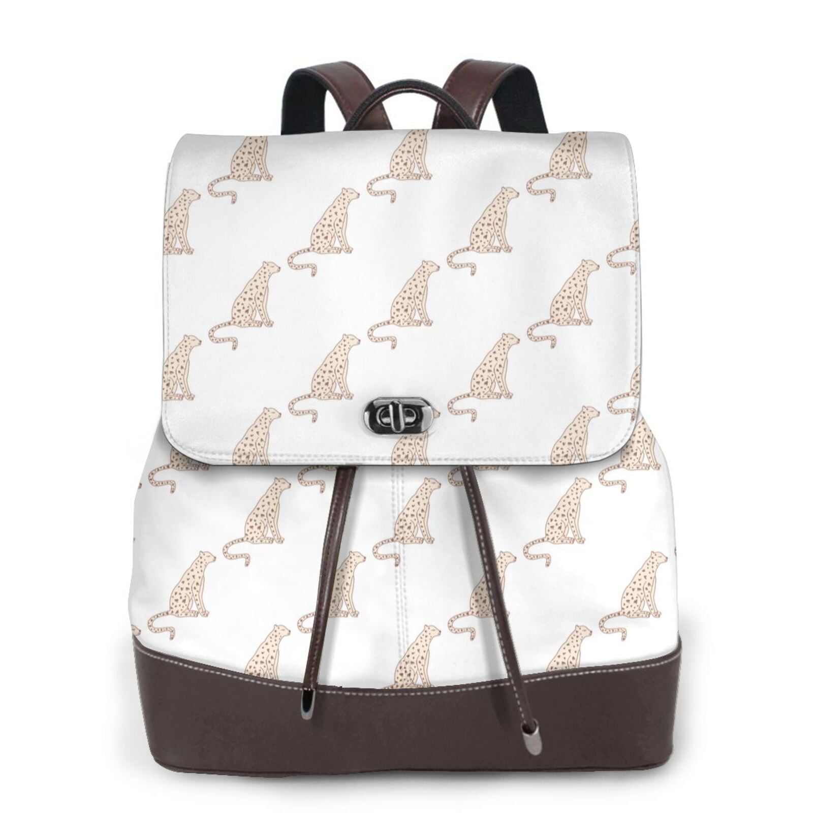 Uemuo Leopard Print for Backpack Purse for Women Large Capacity ...