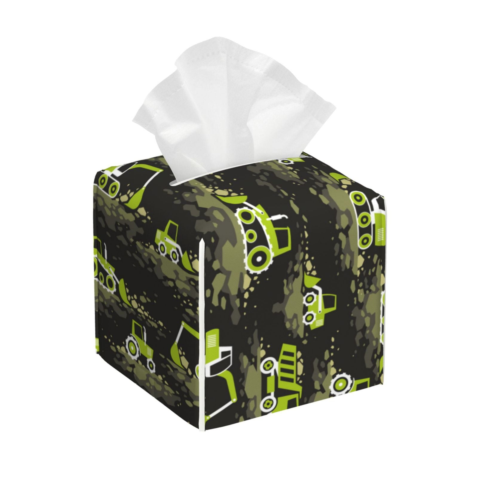 Uemuo Light Green Excavator Tissue Box Cover Holder, Square with Bottom ...
