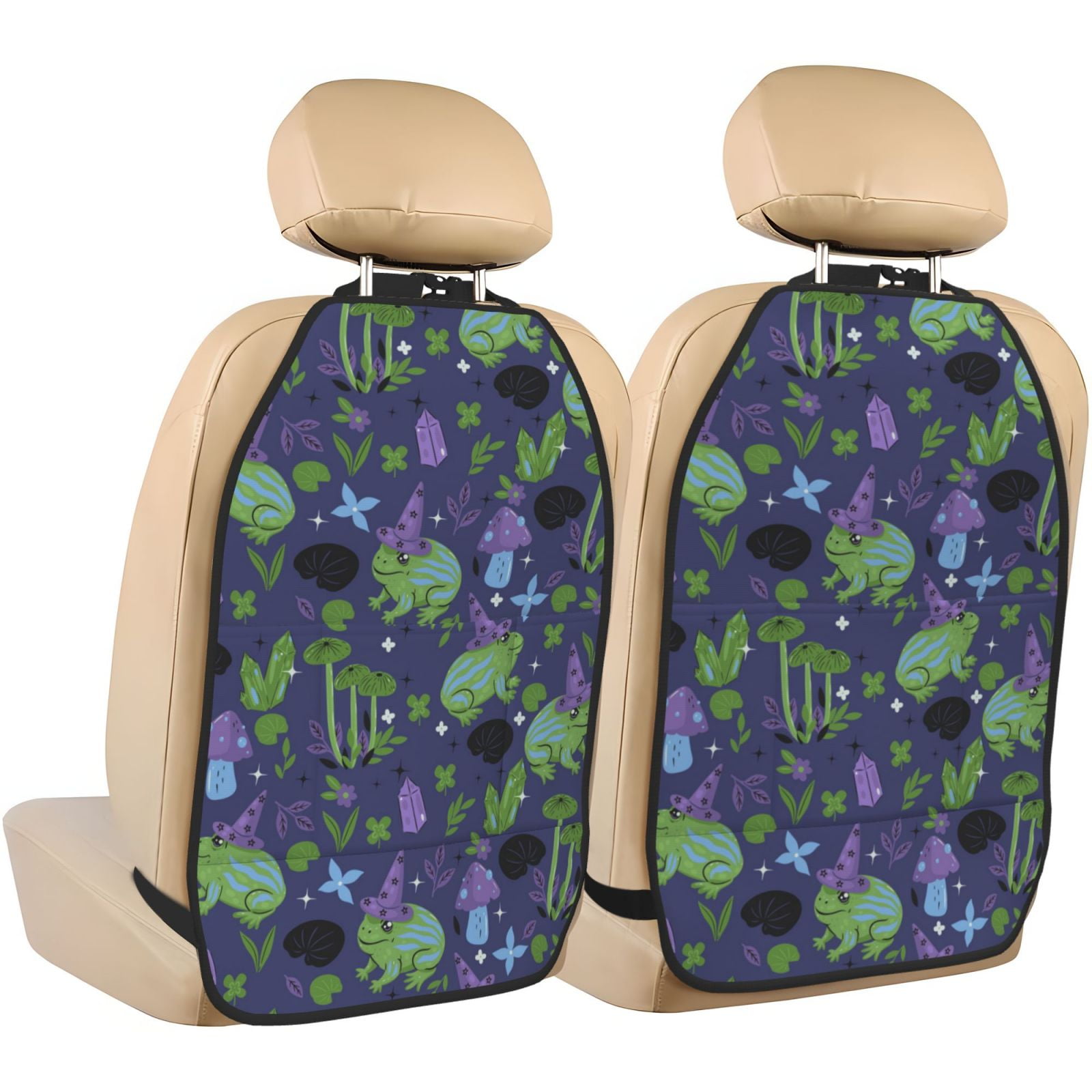 Uemuo Magic Toads in Hats Printed Car Back Seat Protector,2 Pcs ...