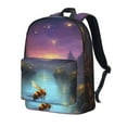 Uemuo Magical Bees Twilight River Pattern Backpack for Work and Travel ...