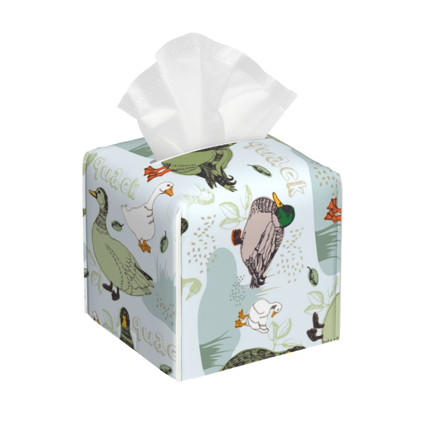 Uemuo Mallard Ducks Wild Birds Tissue Box Cover Holder, Square with ...