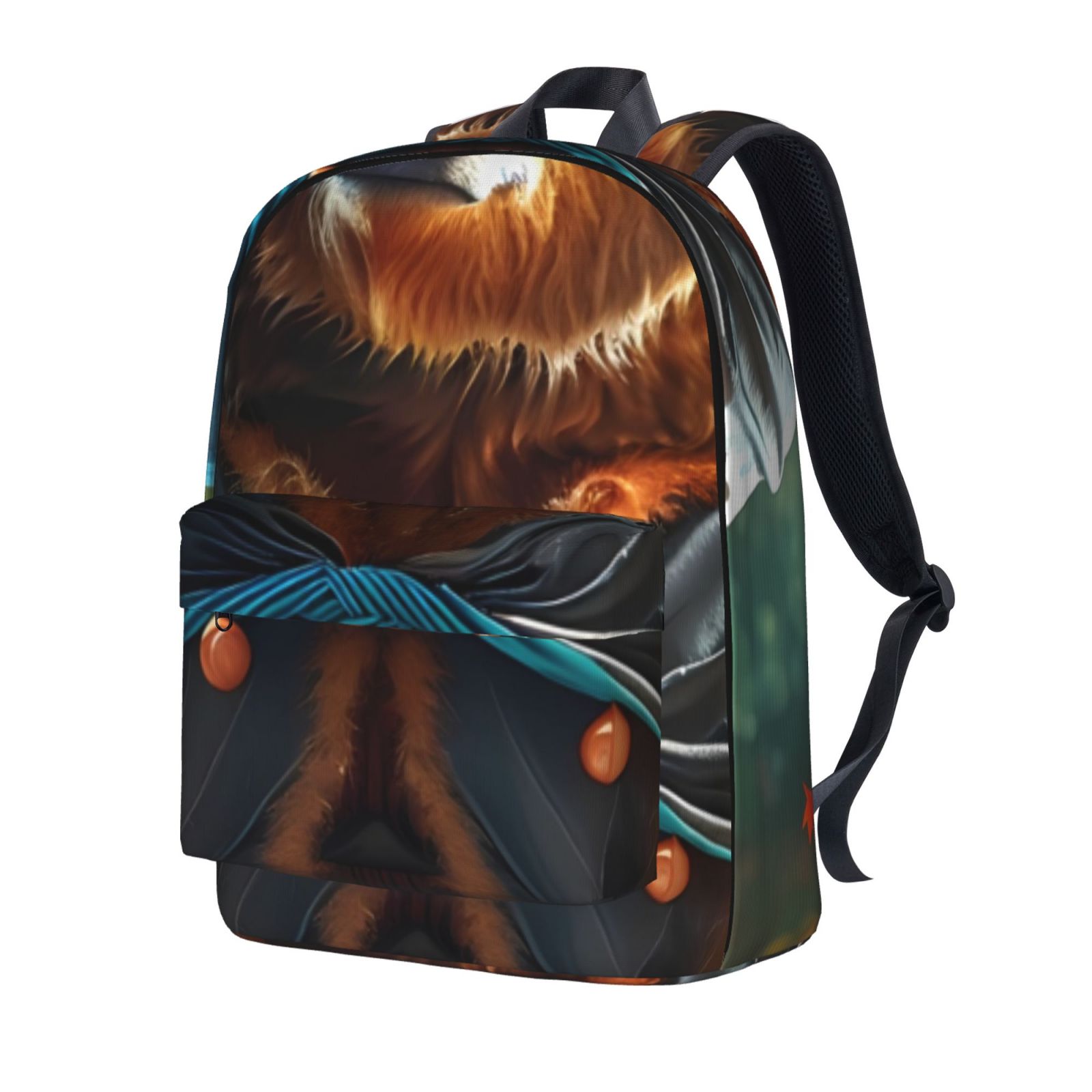Uemuo Maple Meditating Bear Pattern Backpack for Work and Travel ...