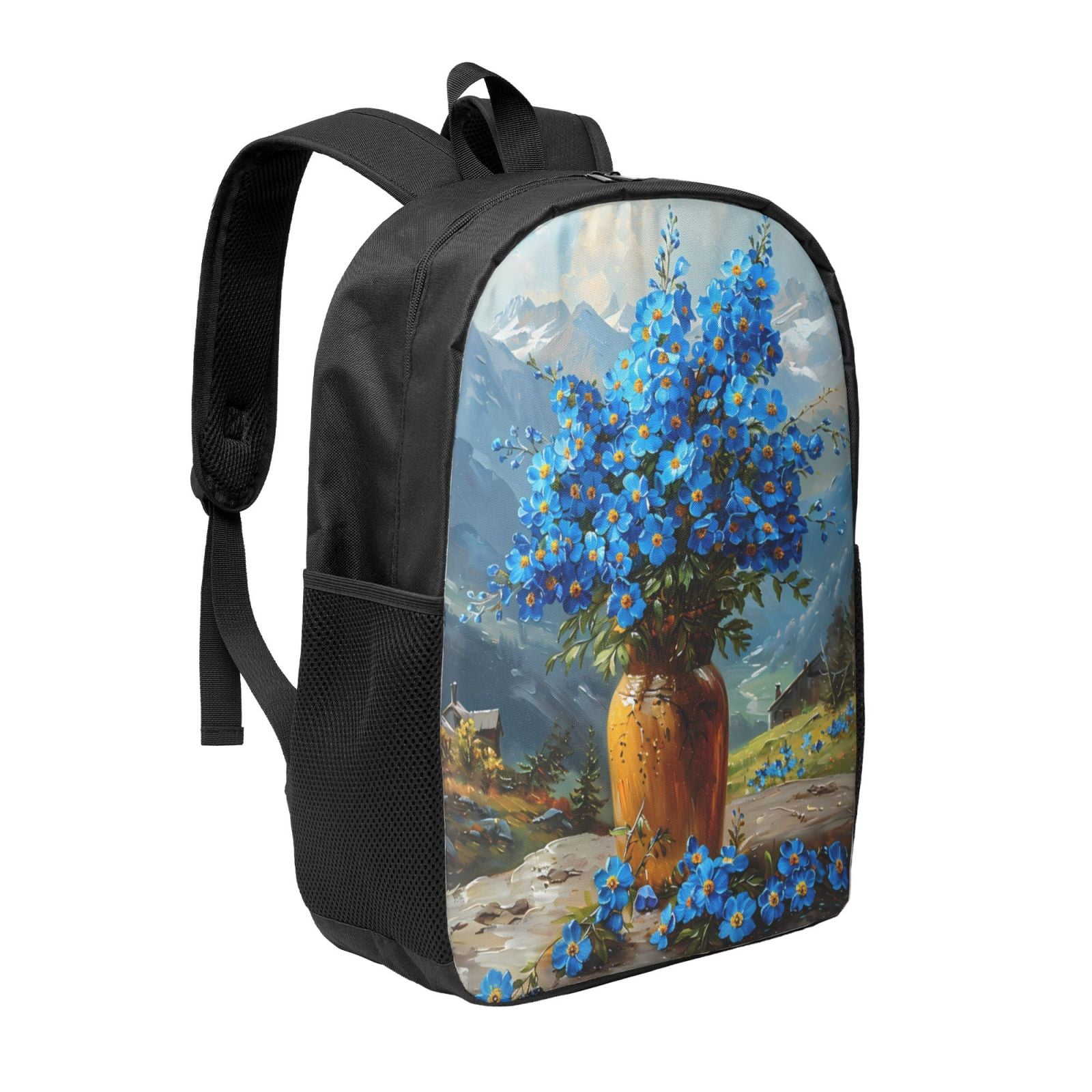 Uemuo Mountain Blue Flowers Vase Printed Durable 17-inch Student ...