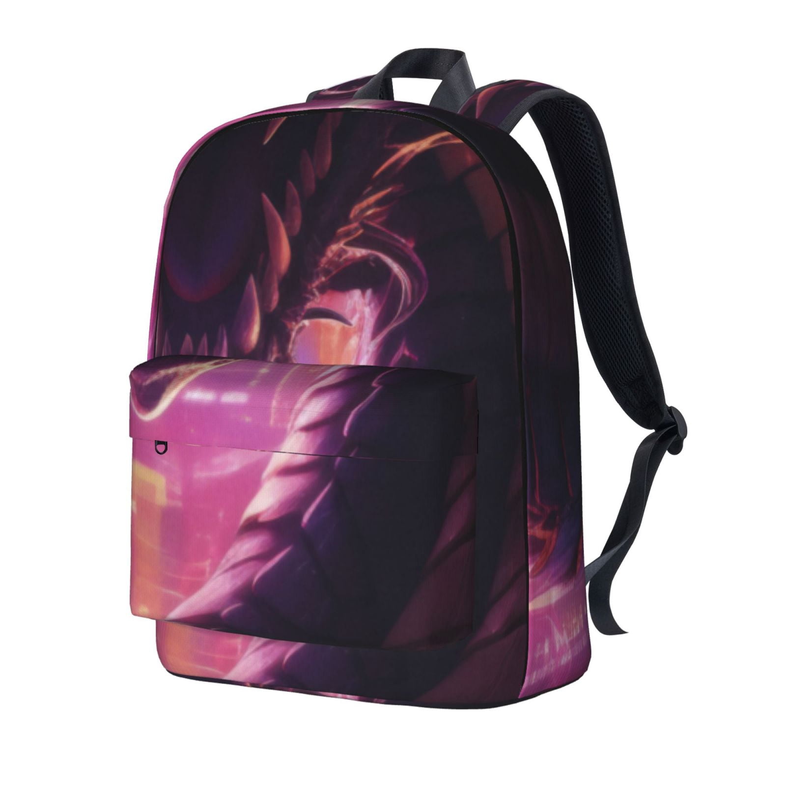 Uemuo Neon Futuristic Dragon Pattern Backpack for Work and Travel ...