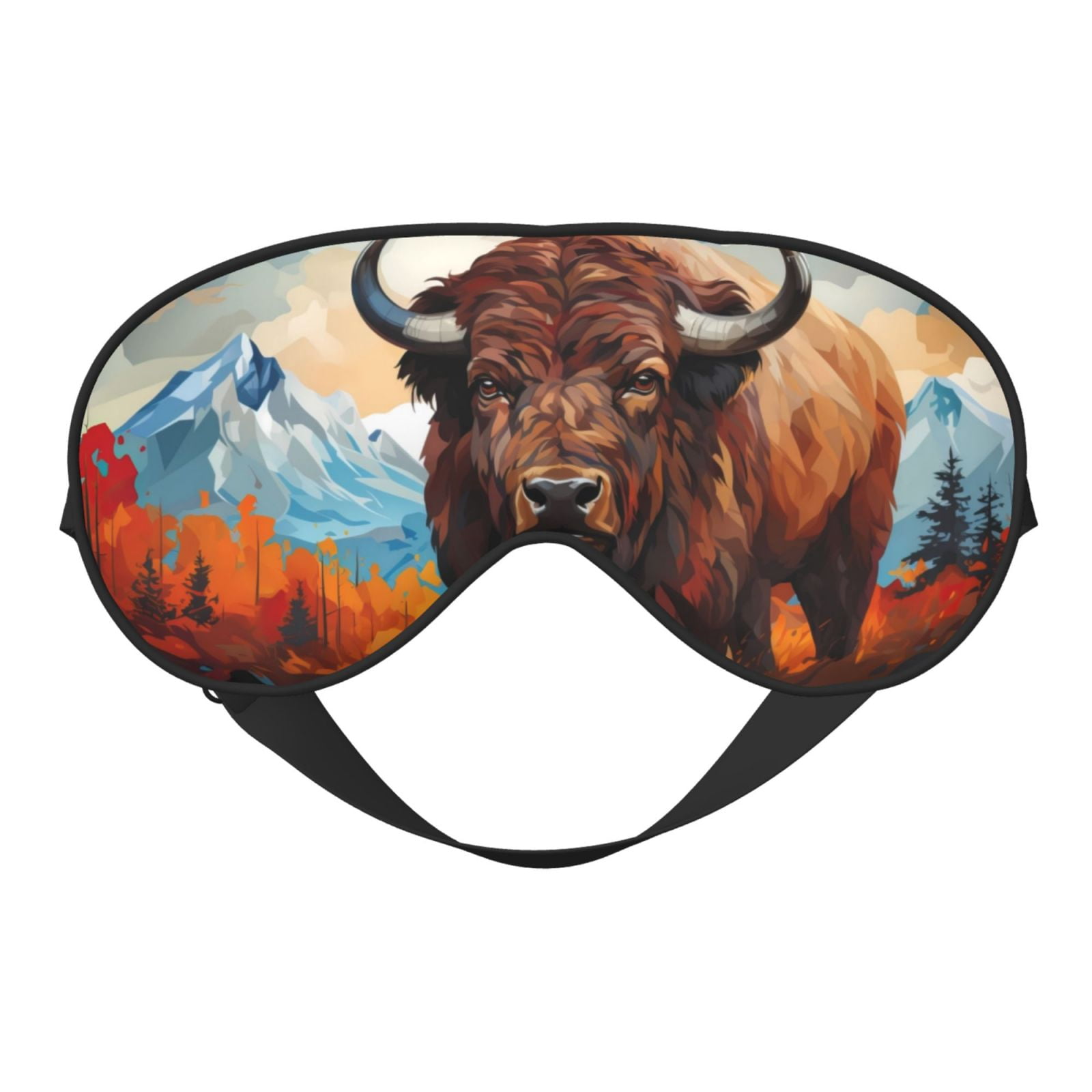 Uemuo Oil Painting Style Iceberg Yak Pattern Sleep Eye Mask - Light ...