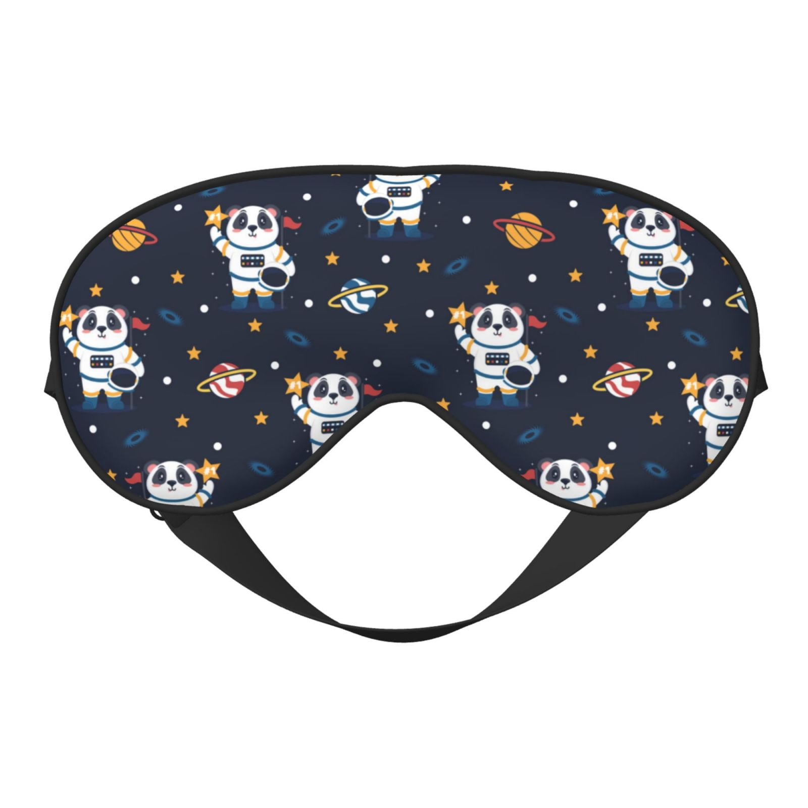 Uemuo Panda Astronaut Pattern Sleep Eye Mask - Light Blocking Sleep ...