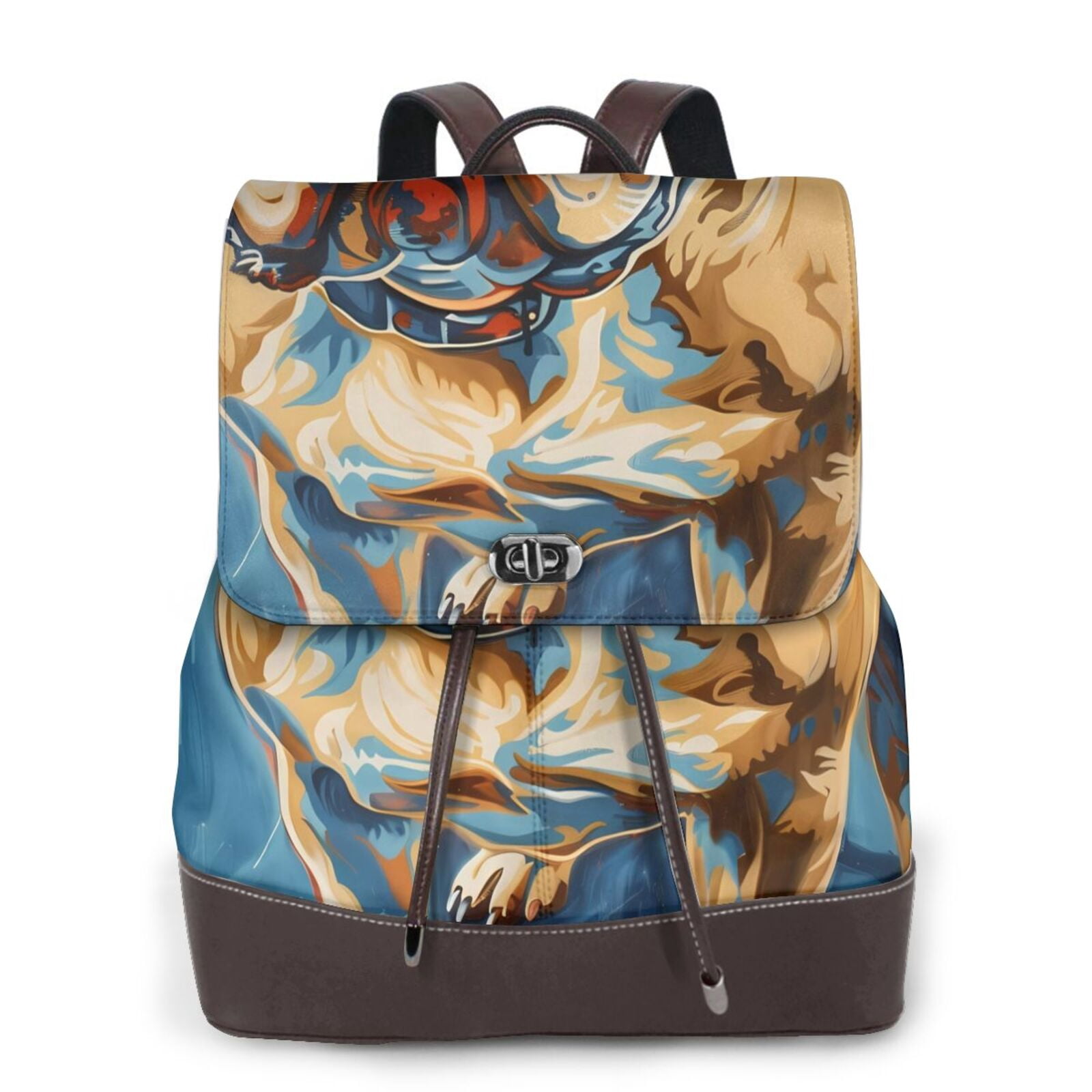 Uemuo Patriotic Bulldog Welcome for Backpack Purse for Women Large ...