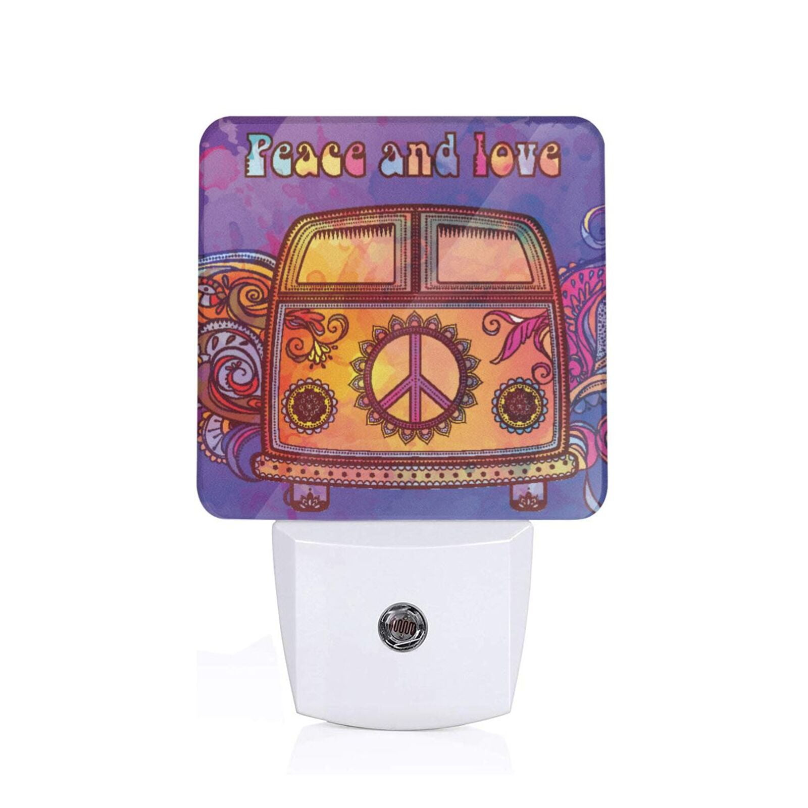 Uemuo Peace And Love Night Light, Night Lights Plug into Wall, Dusk to ...