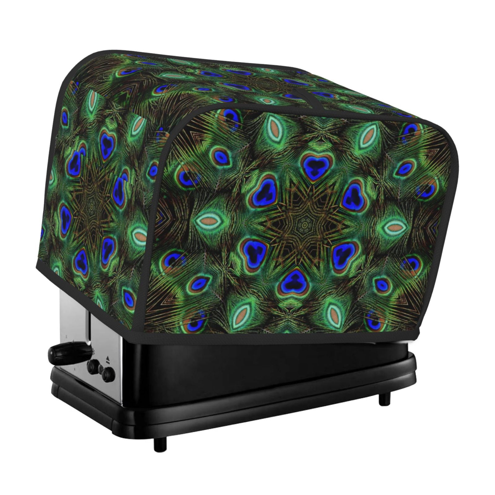 Uemuo Peacock Feathers Print Toaster Cover 2 Slice, Small Kitchen Appliance Covers, Toaster Oven ...
