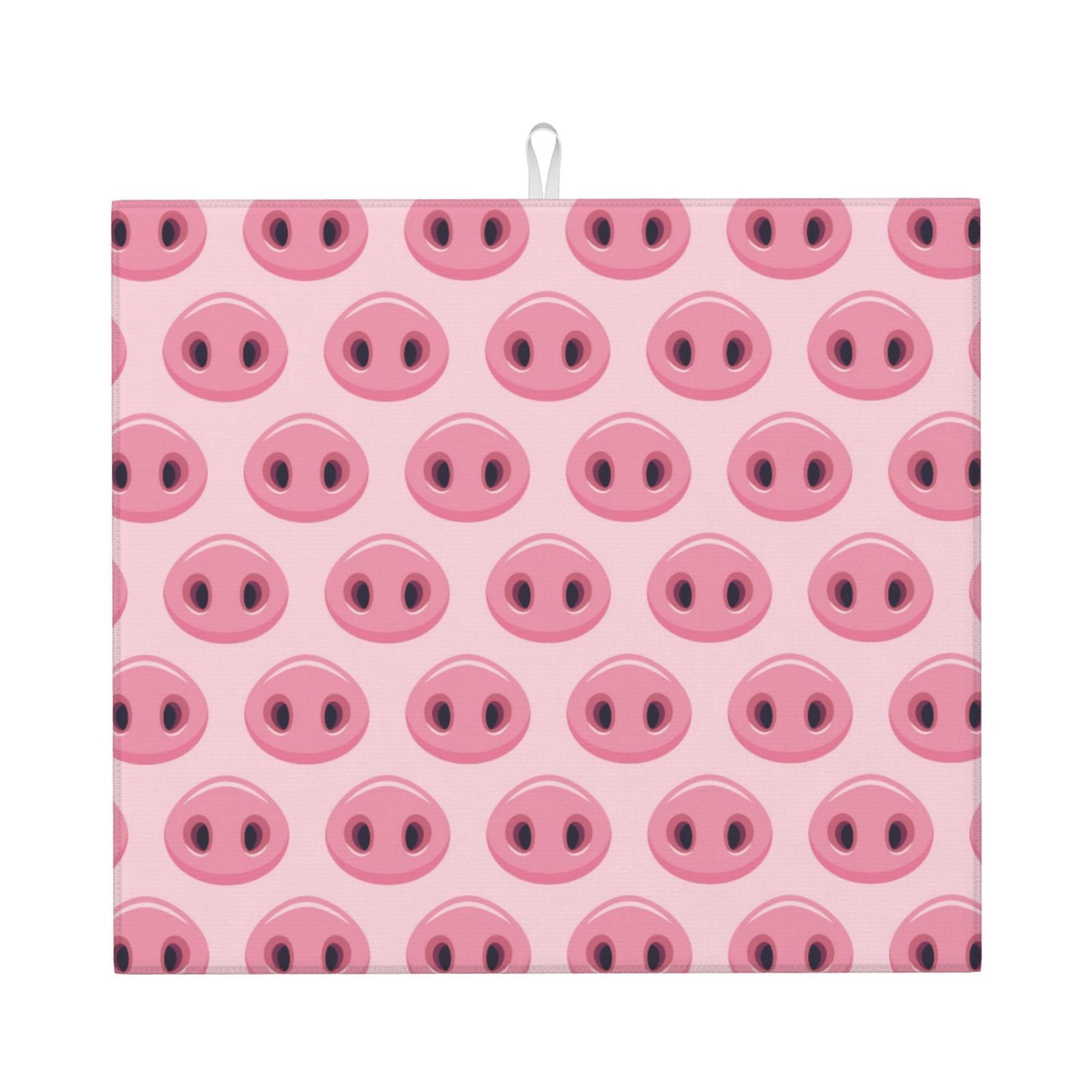 Uemuo Pig Nose Pattern Dish Drying Mat,16*18 inch Absorbent Dish ...