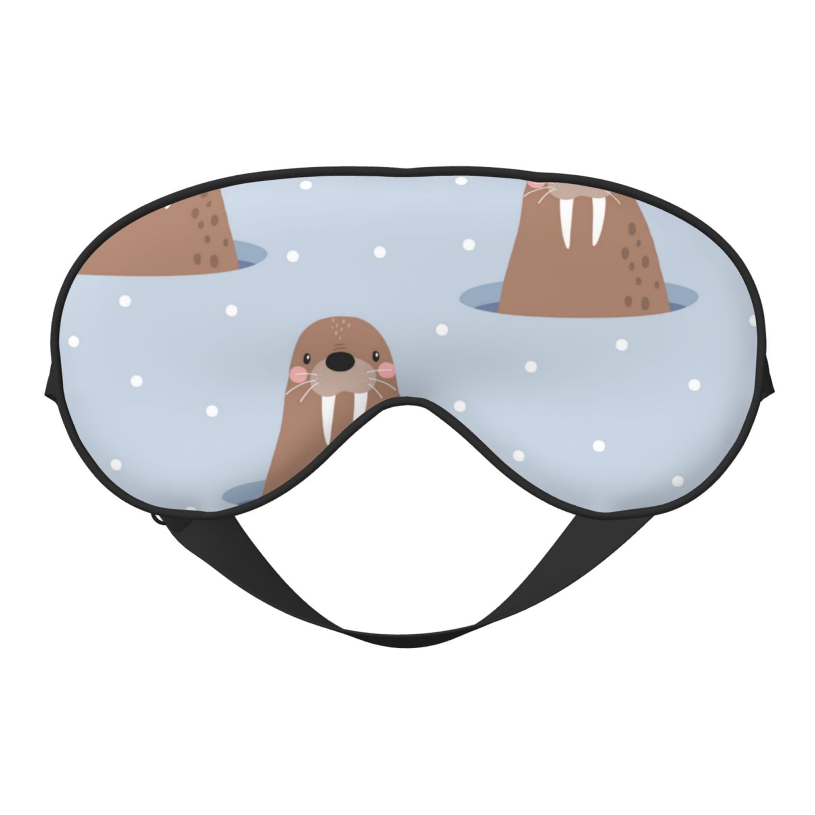 Uemuo Playful Walrus Wonders Pattern Sleep Eye Mask - Light Blocking ...