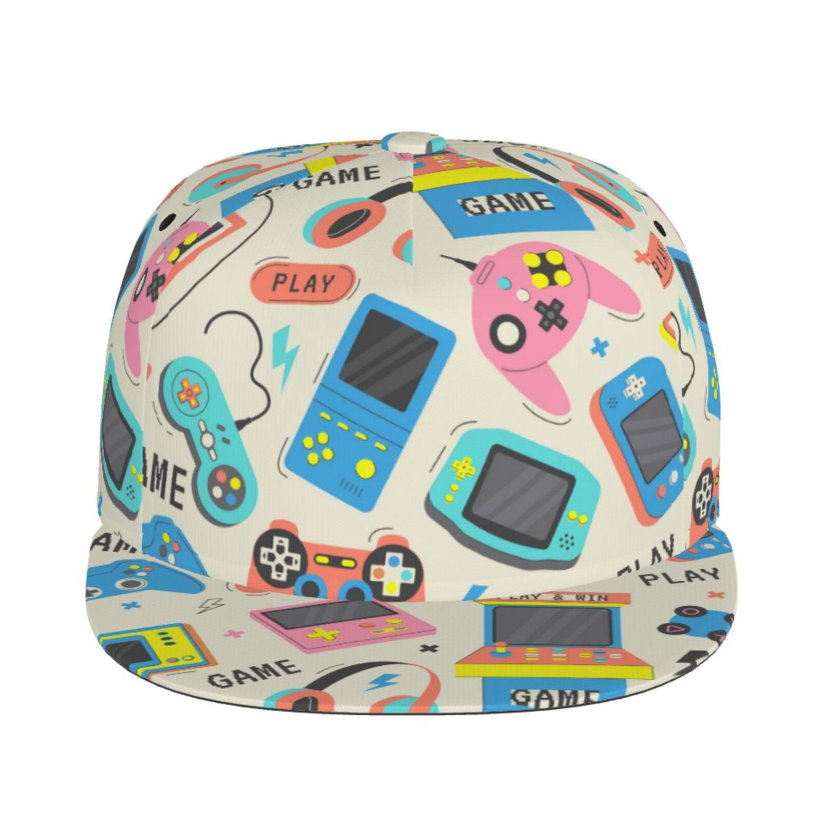 Uemuo Playing Video Games Pattern Women's Baseball Cap,Straight Brim ...