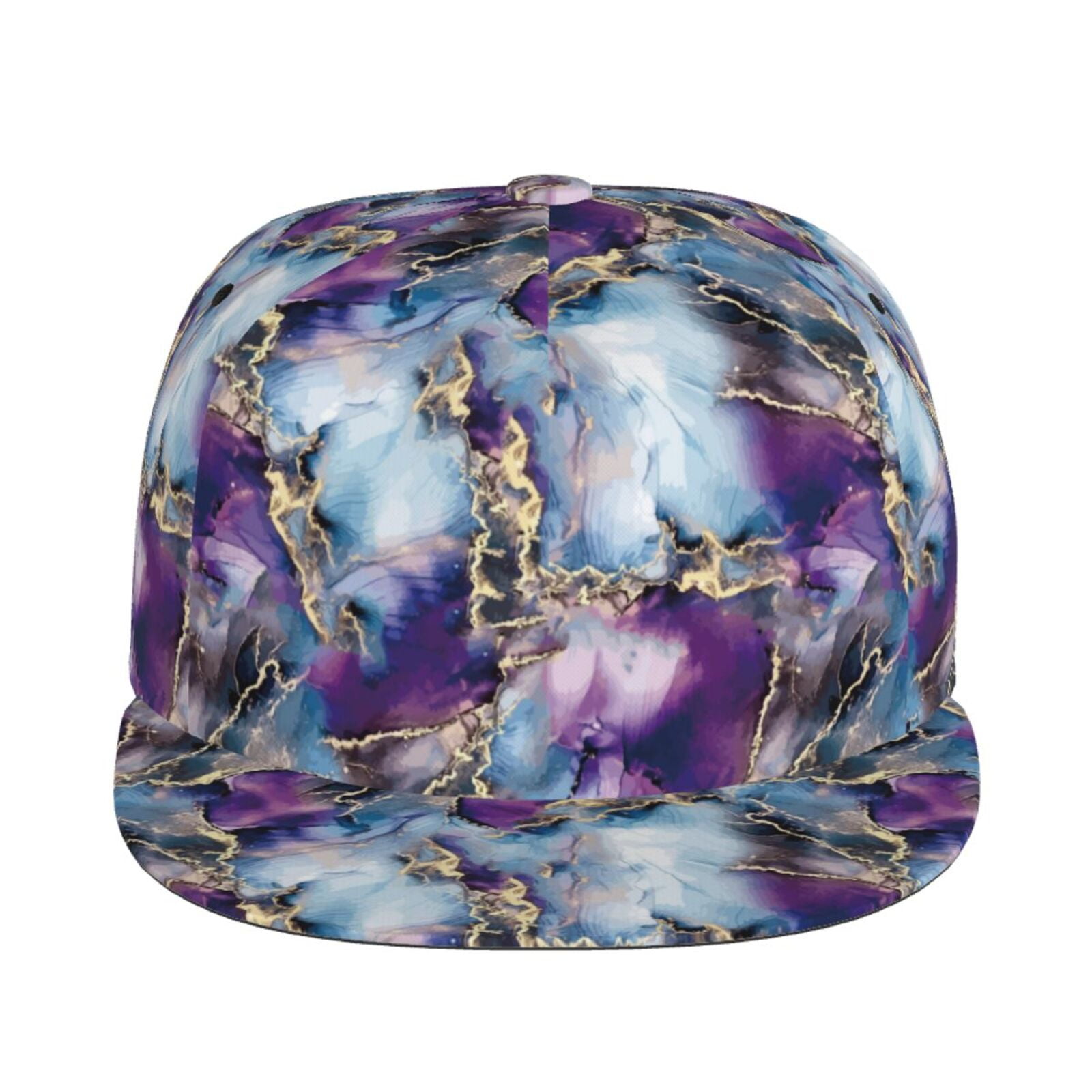 Uemuo Purple Marble Texture Pattern Women's Baseball Cap,Straight Brim ...