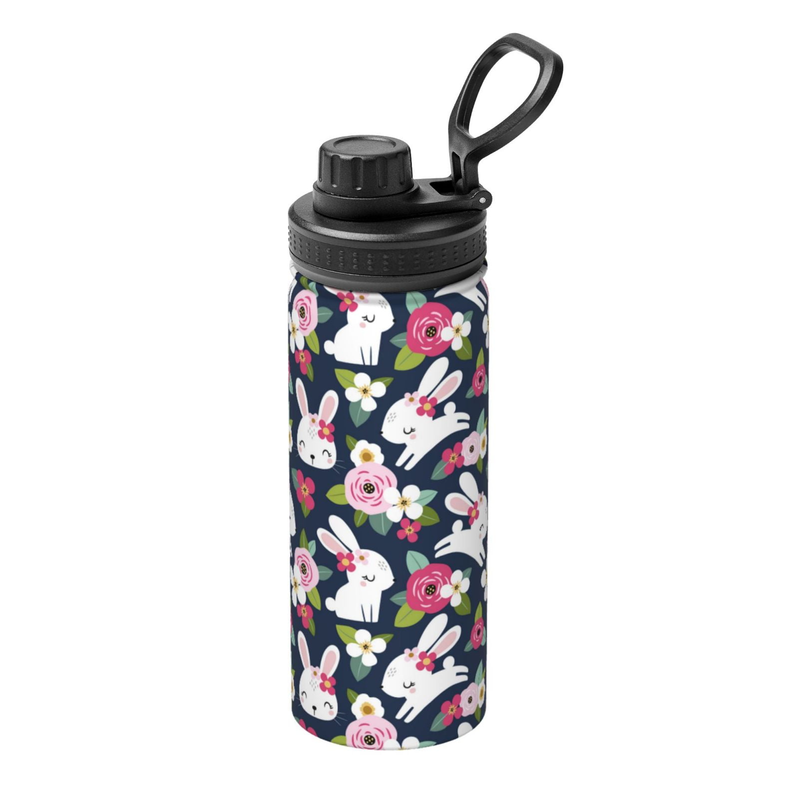 Uemuo Rabbit And Rose 18OZ Insulated Kettle, Sports Water Bottle ...