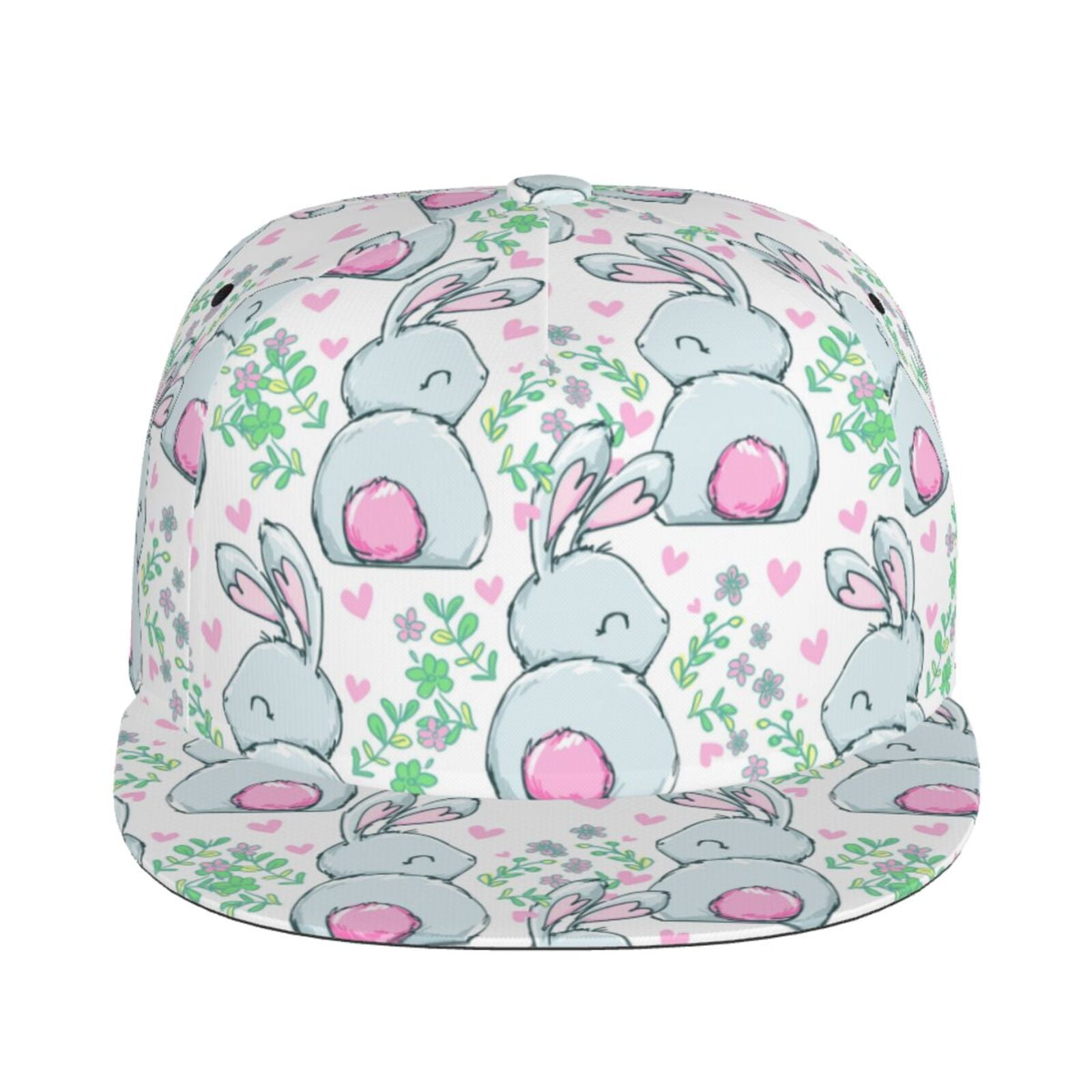 Uemuo Rabbit Back View Pattern Women's Baseball Cap,Straight Brim Hat ...