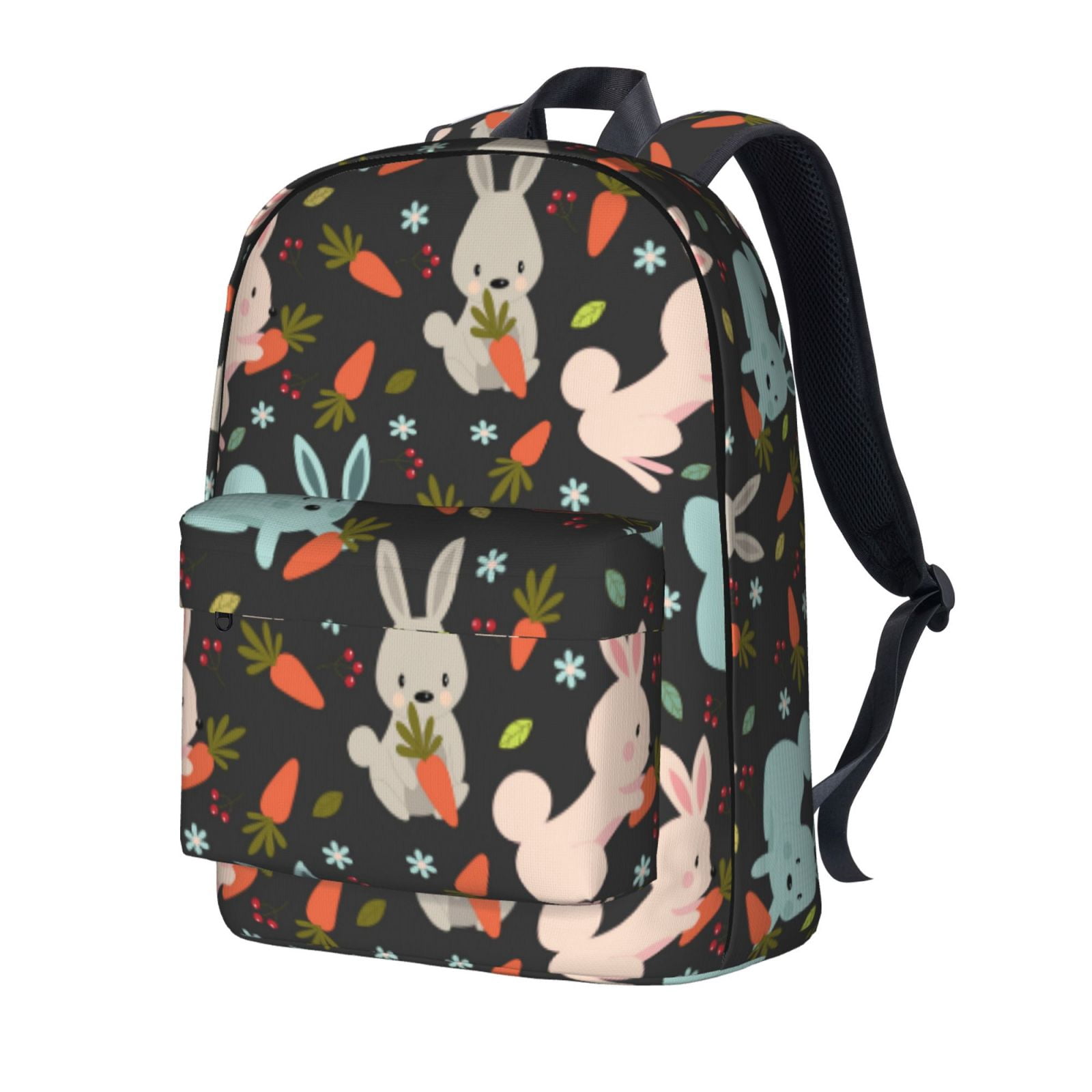 Uemuo Rabbit Is Eating Carrots Pattern Backpack for Work and Travel ...