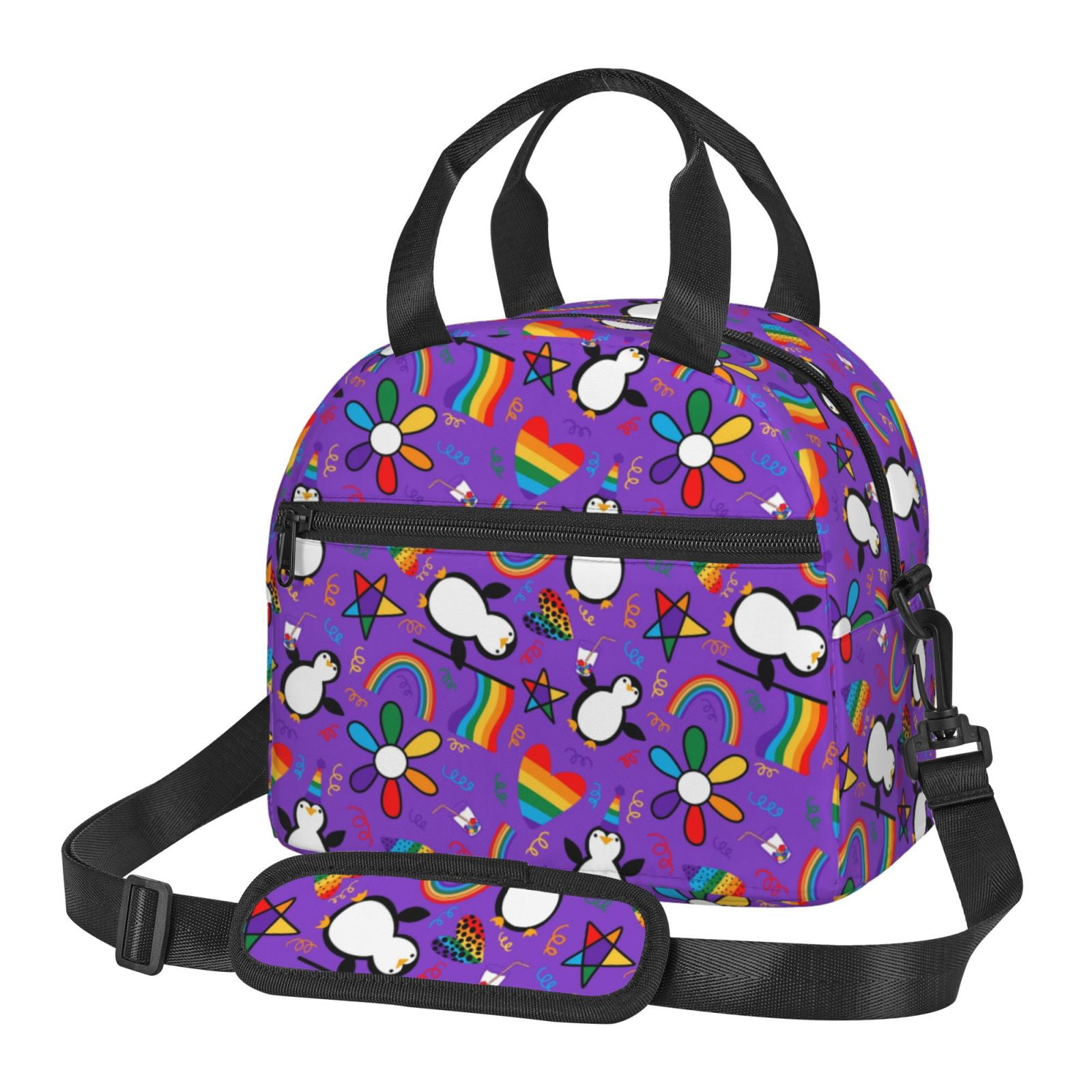 Uemuo Rainbow Lgbt Penguin Printed Lunch Bag Lunch Box Reusable ...