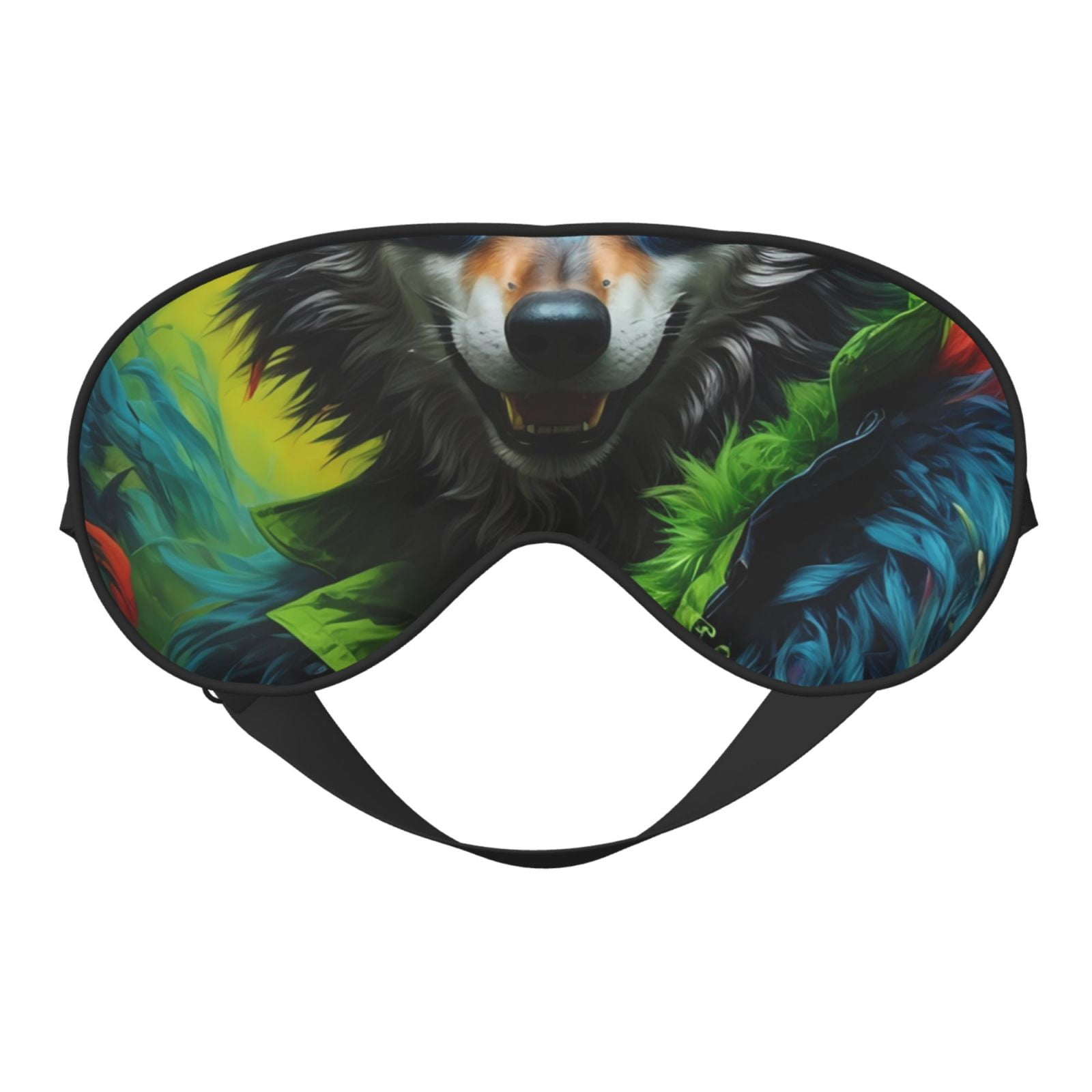 Uemuo Realistic Style Wolf Warrior Pattern Sleep Eye Mask - Light ...