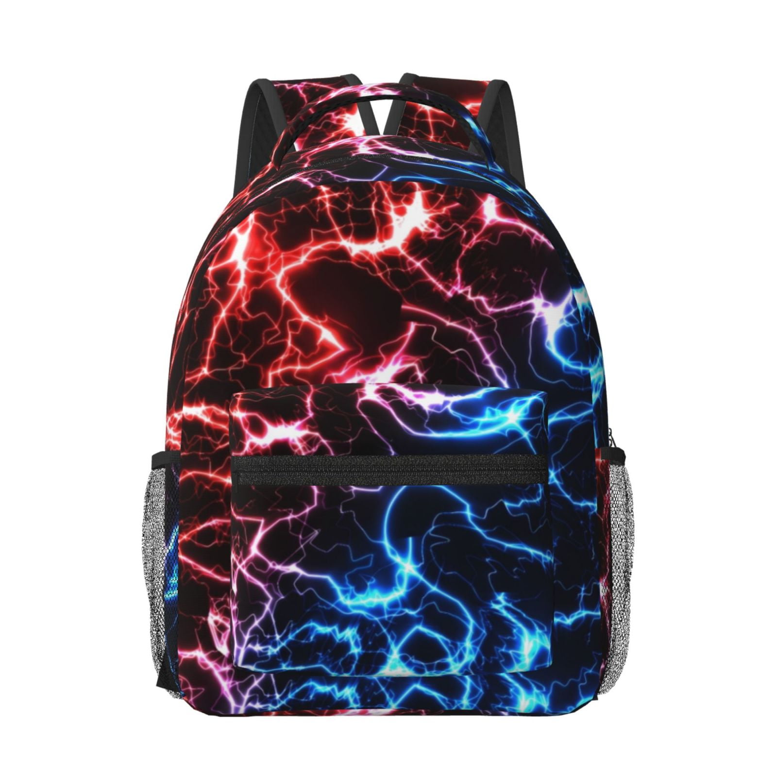 Uemuo Red And Blue Lightning Printed Student Durable Water-resistant ...