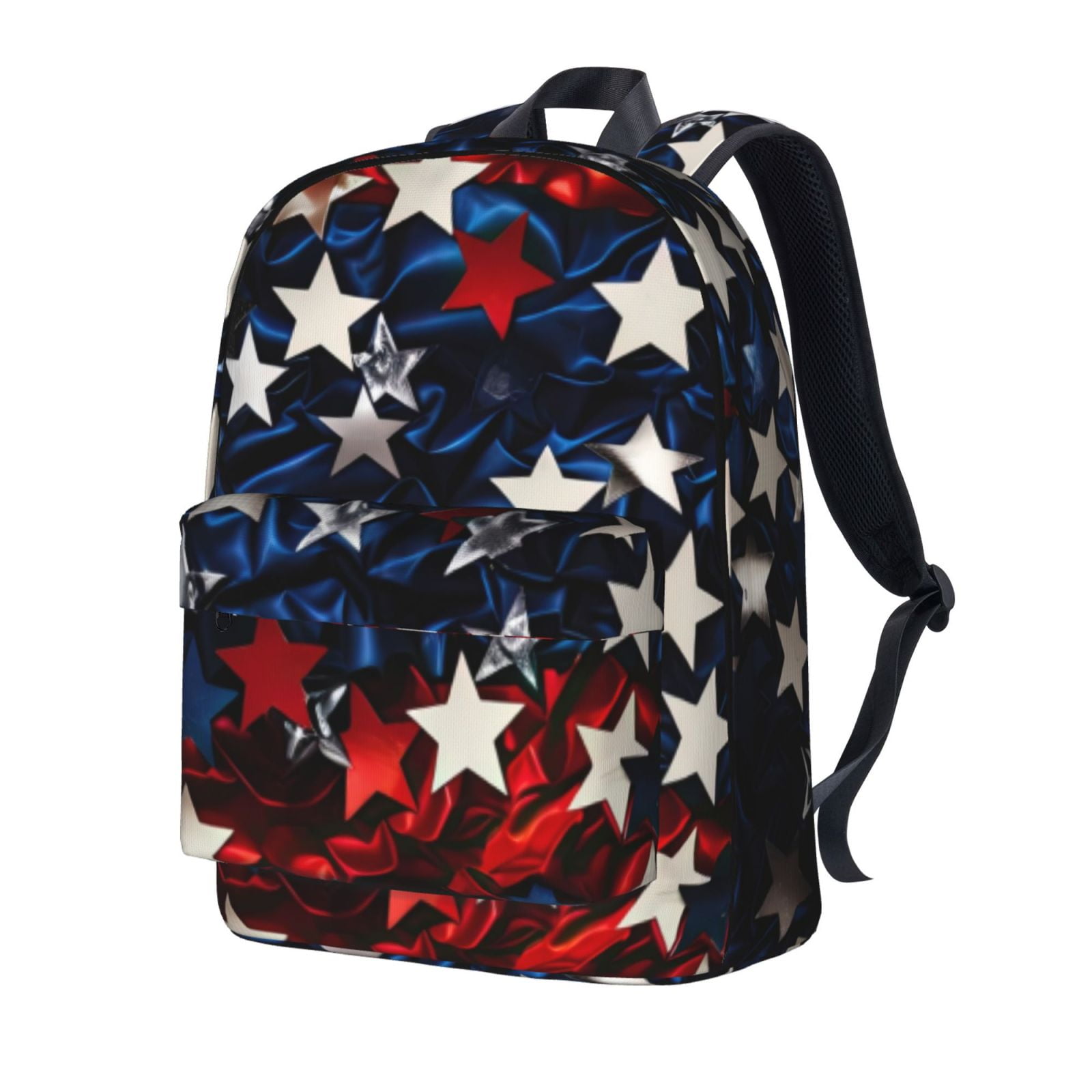Uemuo Red Blue White Stars Pattern Backpack for Work and Travel ...