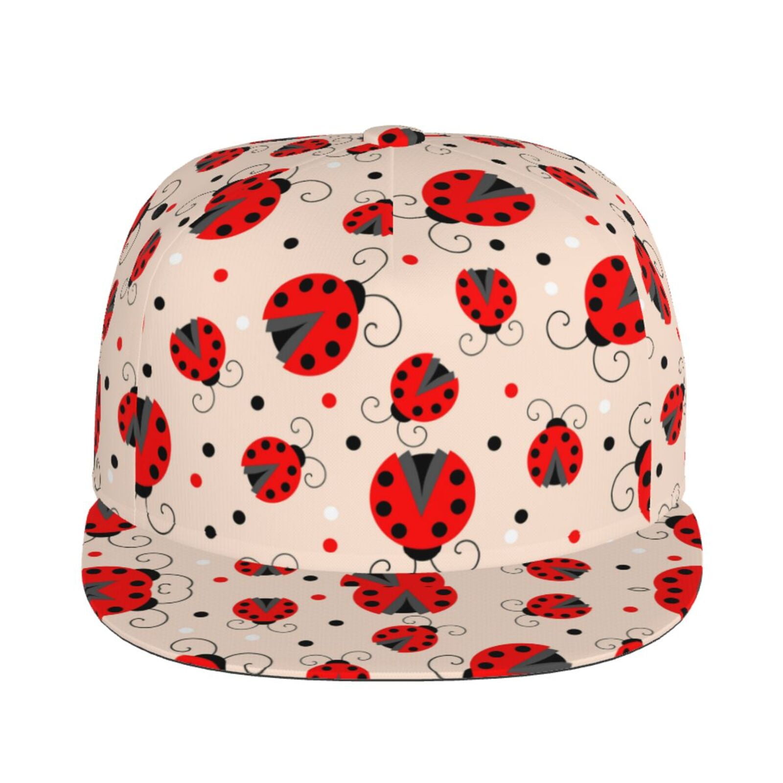 Uemuo Red Ladybug Pattern Women's Baseball Cap,Straight Brim Hat,Golf ...