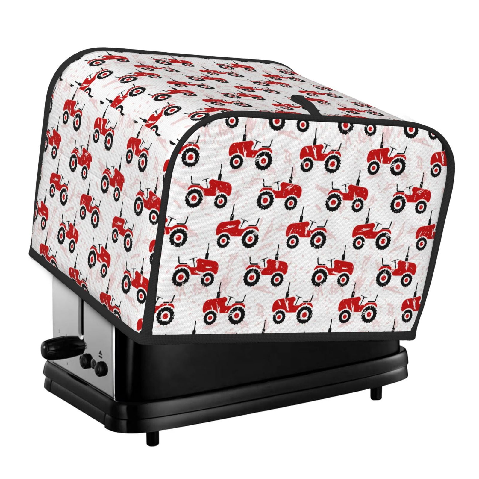 Uemuo Red Wheeled Tractors Print Toaster Cover 4 Slice, Small Kitchen ...