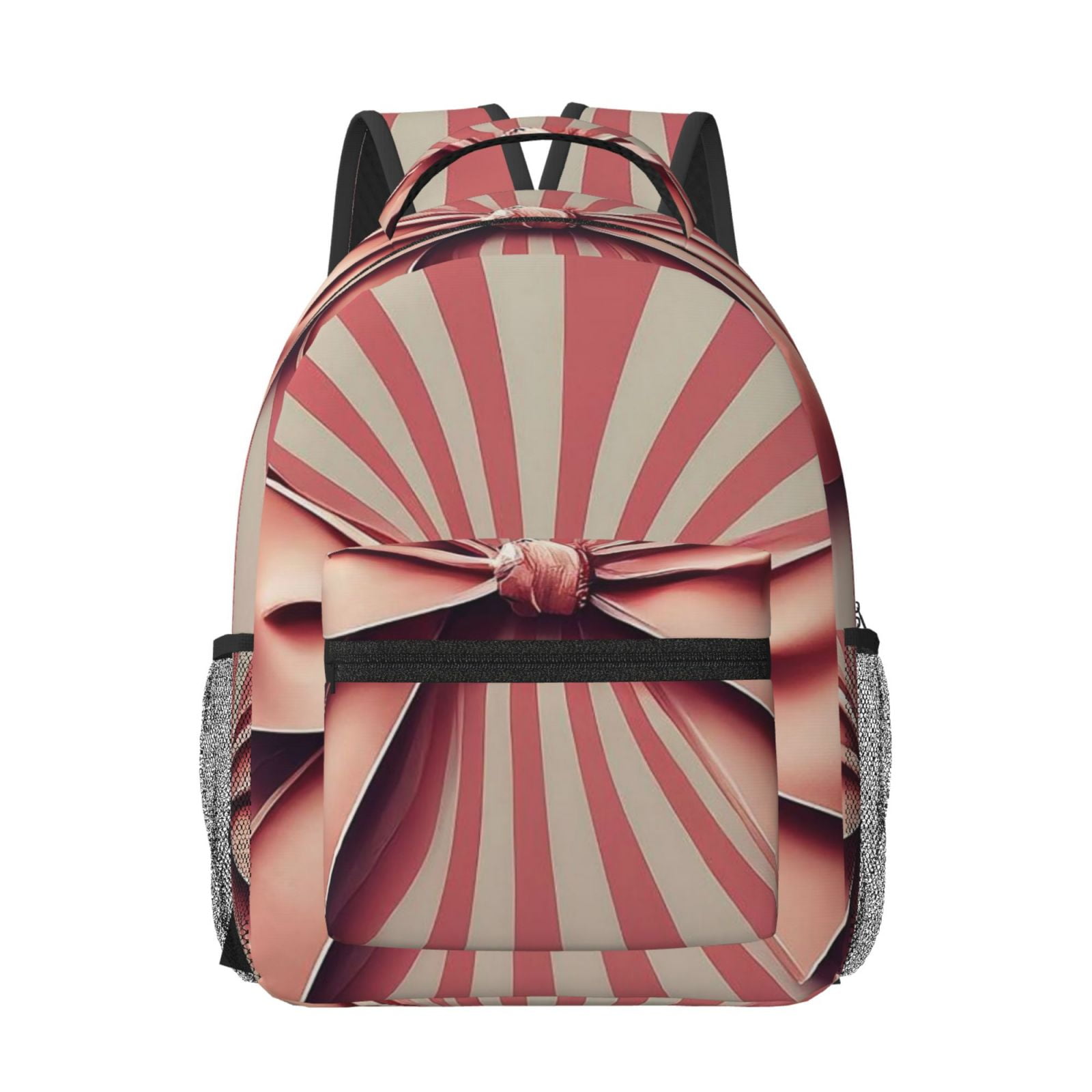 Uemuo Retro Bow Printed Student Durable Water-resistant Backpack,Travel ...