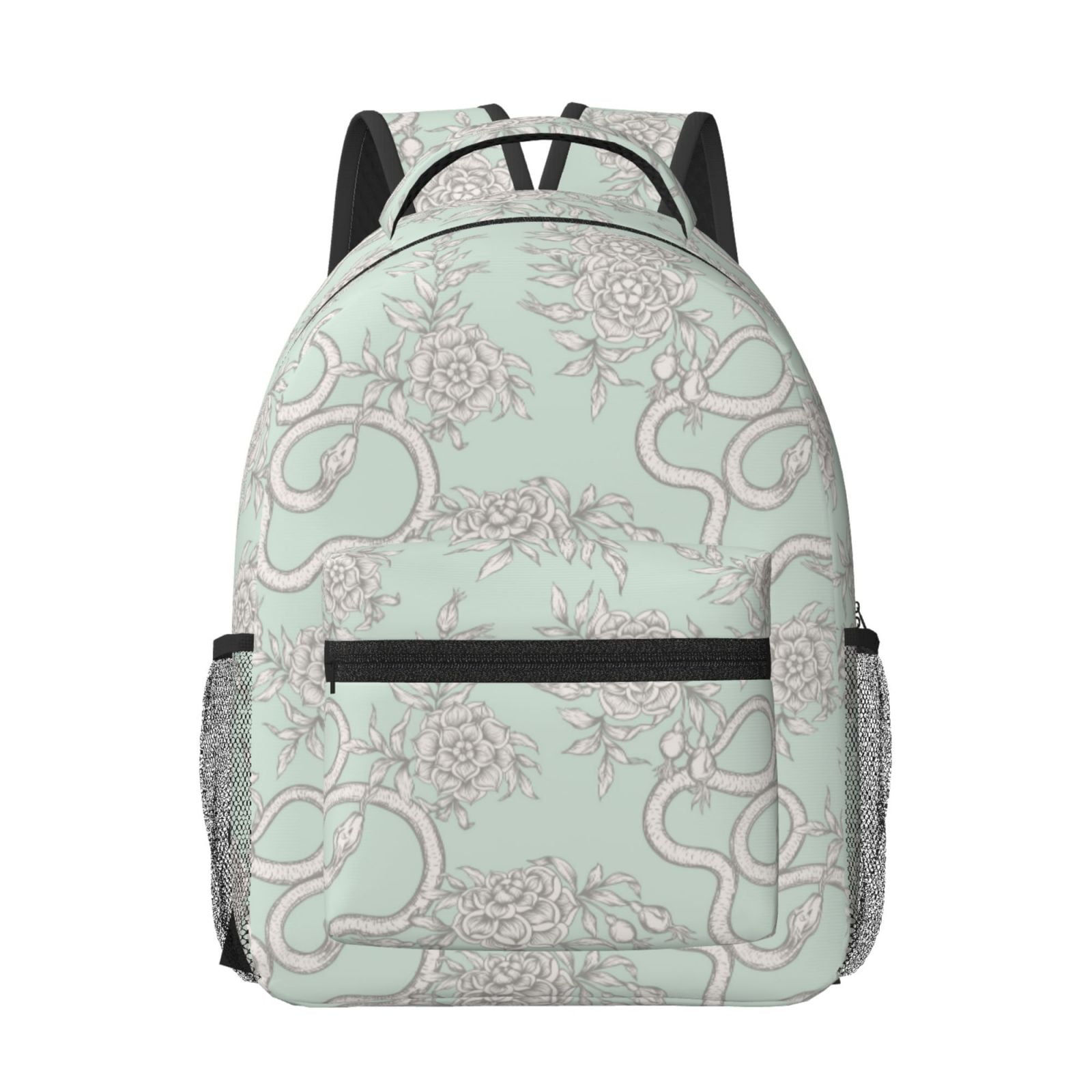 Uemuo Retro Snake Printed Student Durable Water-resistant Backpack ...