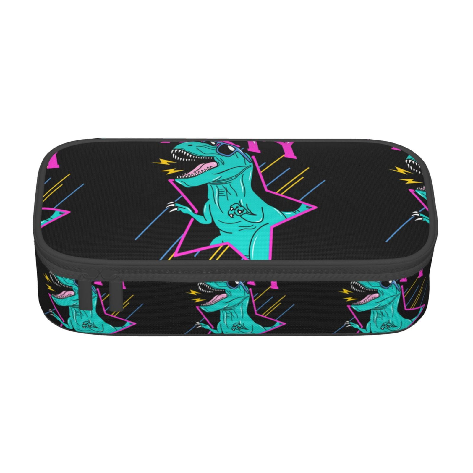 Uemuo Rex Dinosaur With Sunglasses Printed Large Pencil Case, Big ...