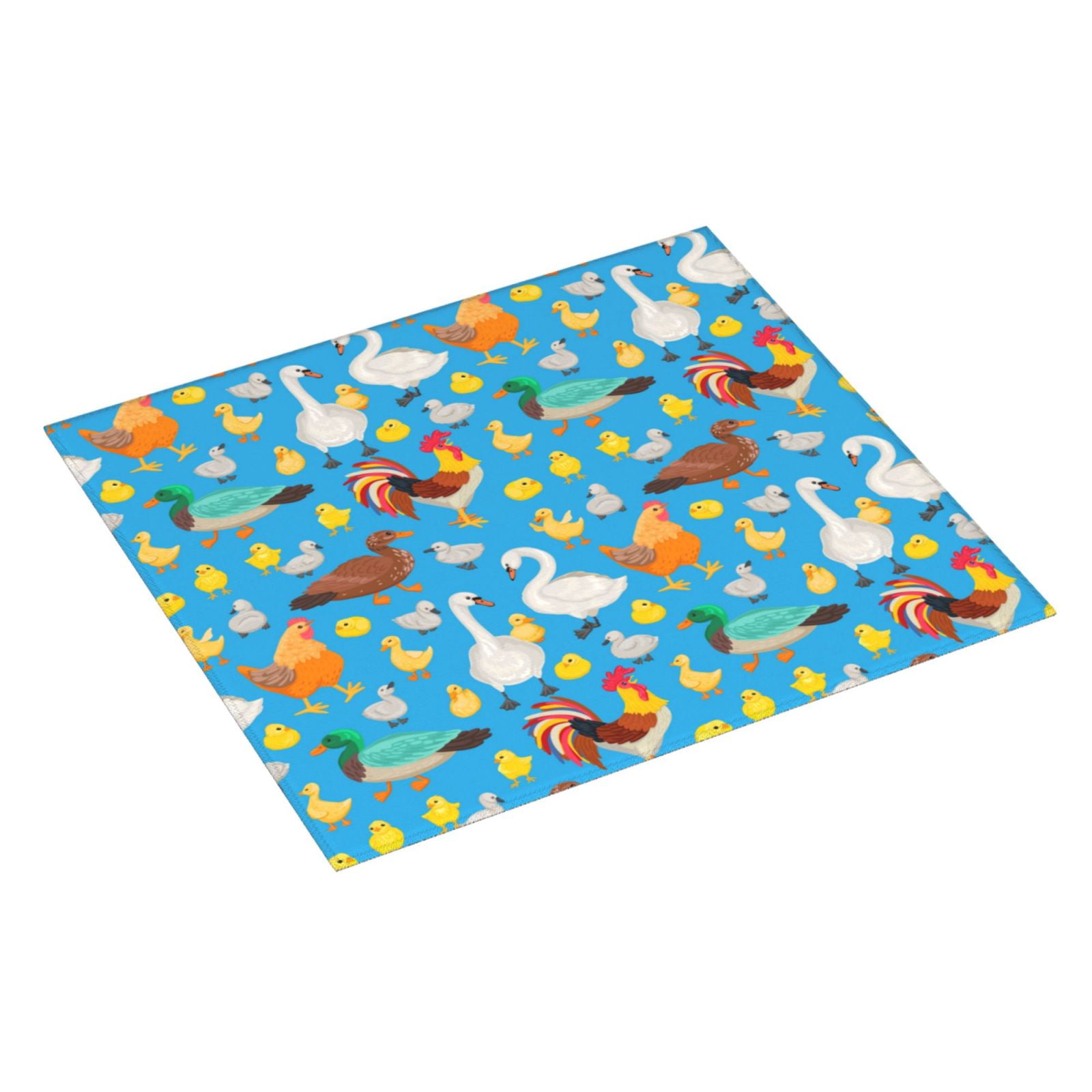 Uemuo Rooster And Chickens Pattern Dish Drying Mat,16*18 inch Absorbent ...