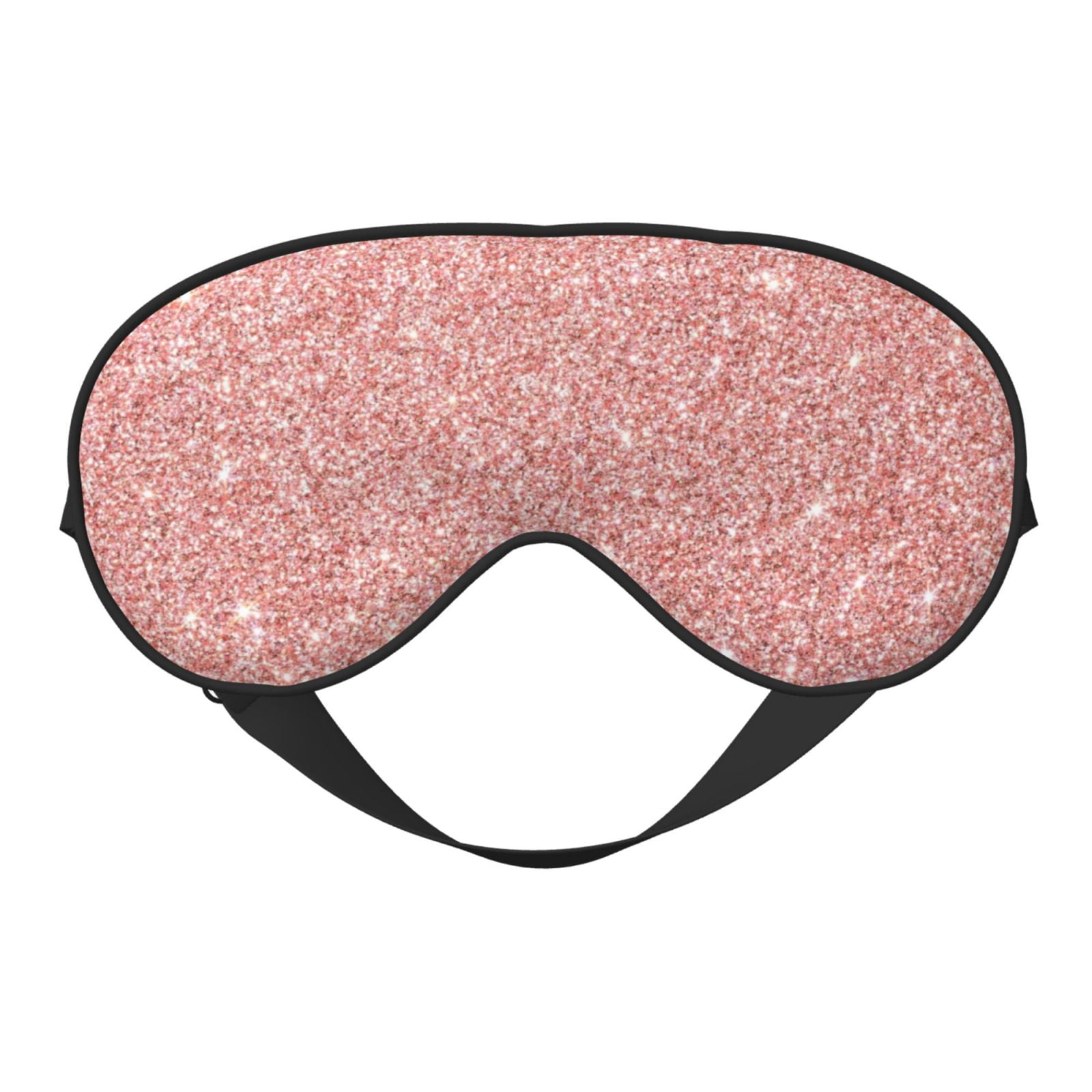 Uemuo Rose Gold Glitter Pattern Sleep Eye Mask - Light Blocking Sleep ...