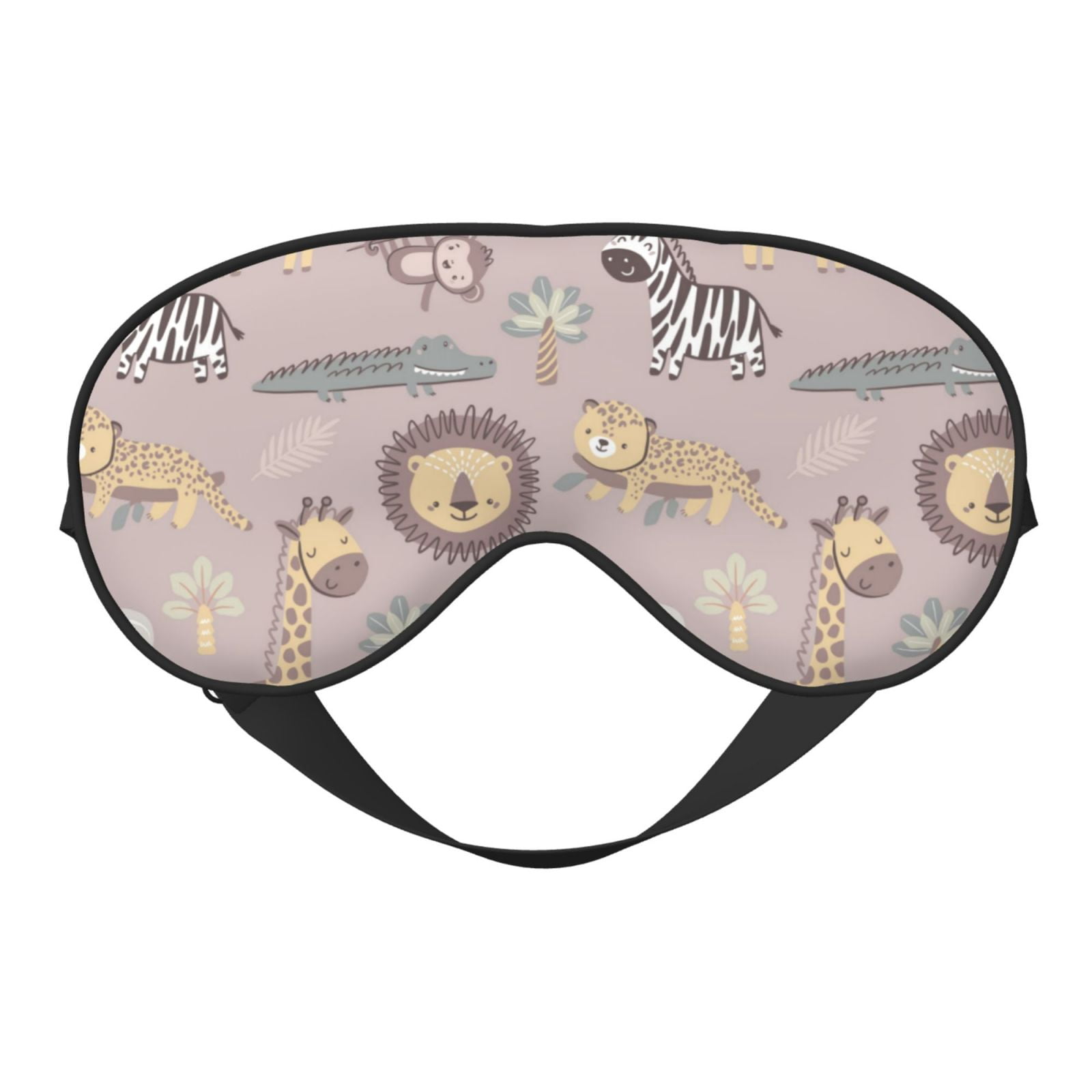 Uemuo Safari Animals Pattern Sleep Eye Mask - Light Blocking Sleep Mask ...