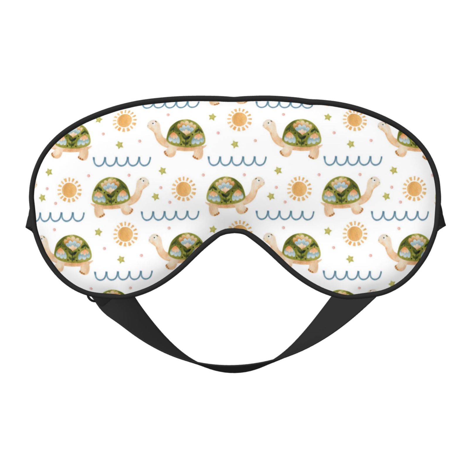 Uemuo Sea Turtle Basking in the Sun Pattern Sleep Eye Mask - Light ...